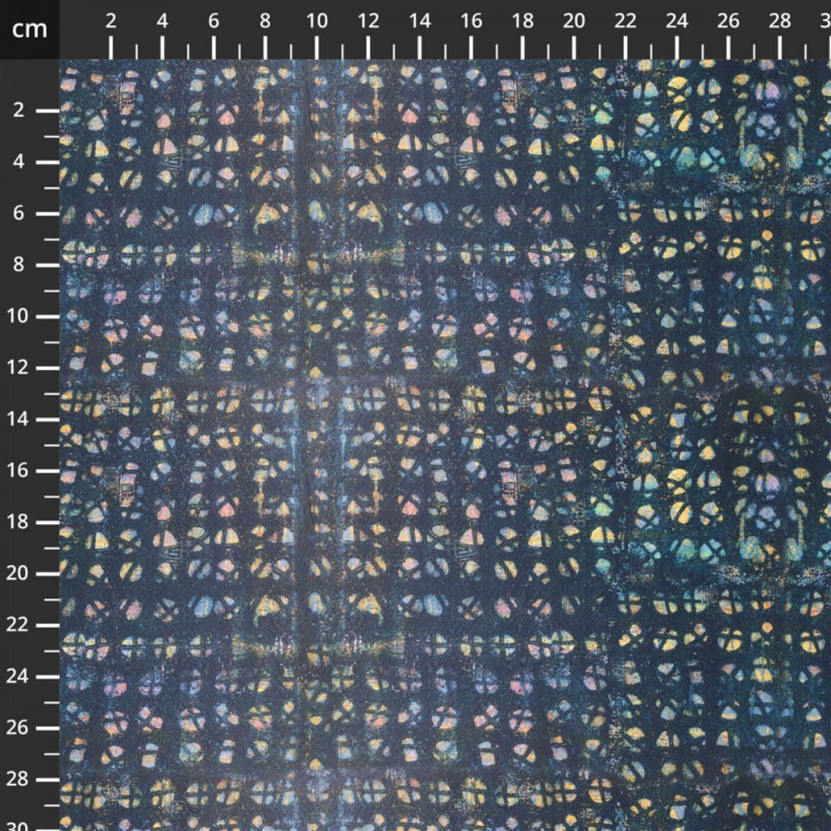 Seth Apter Live Out Loud Collection Whirl Indigo Fabric 0.5m | SewingStreet