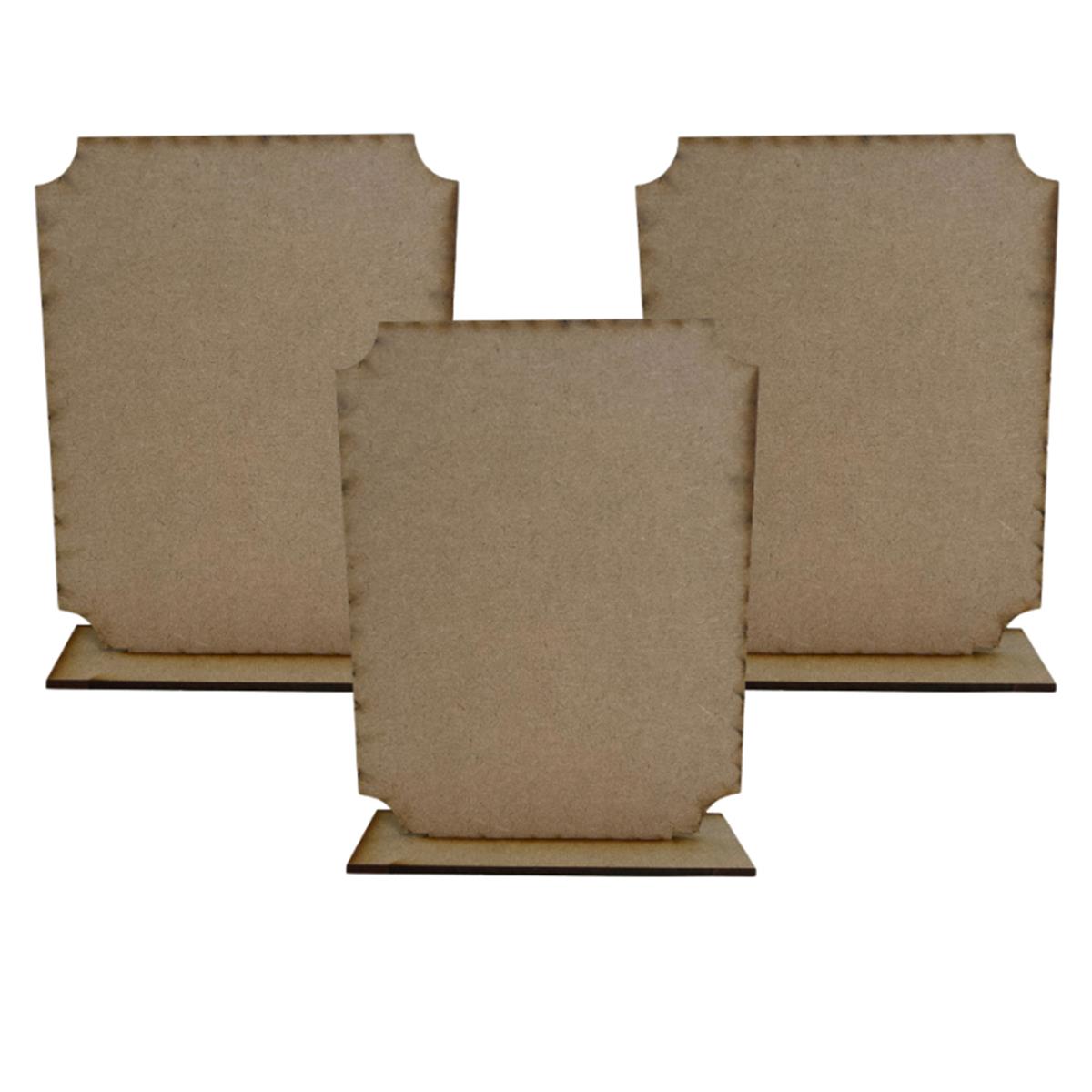 Vintage Plack and Stand Fancy Rectangle - Set of 3 | HobbyMaker