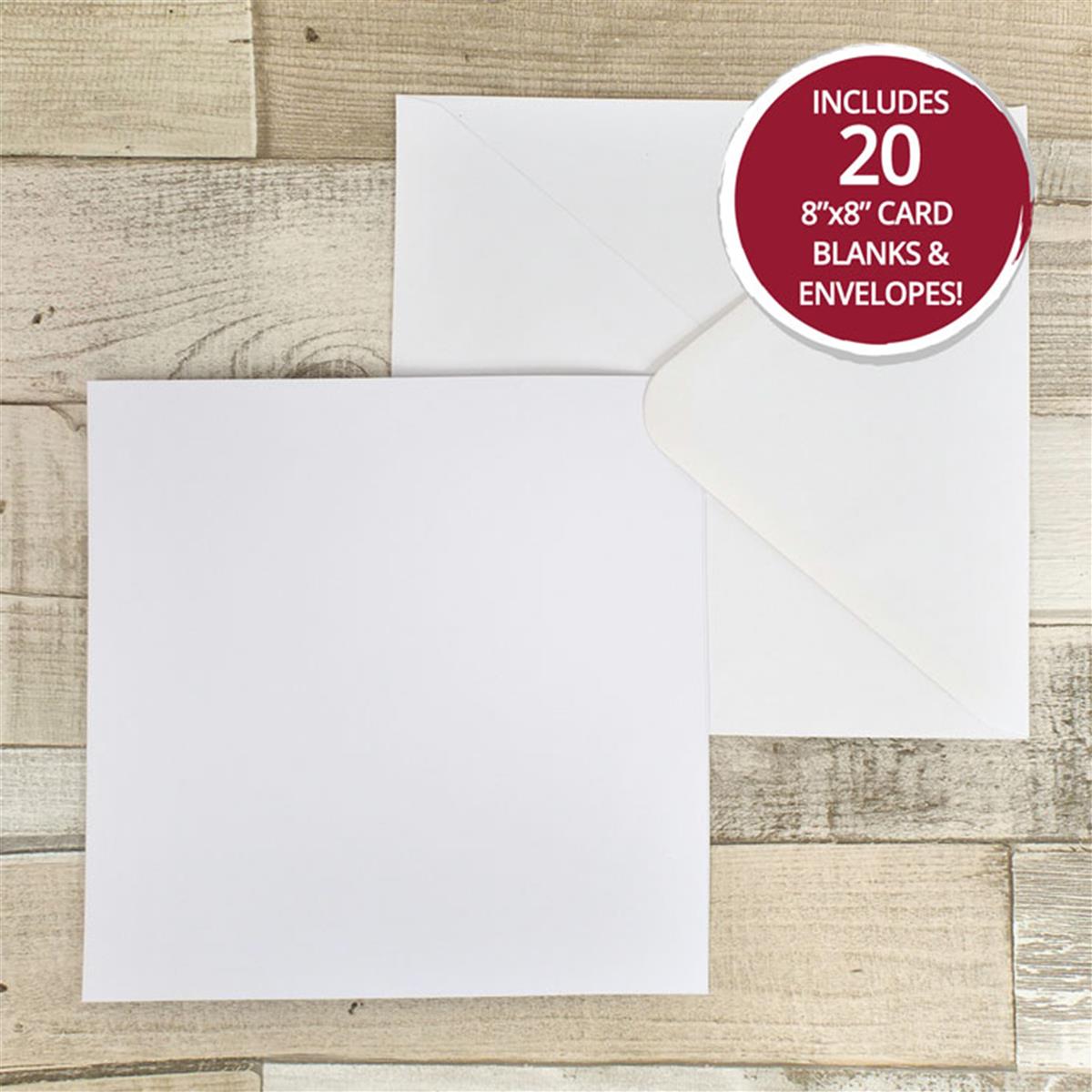 8 x 8 Card Blanks & Envelopes Megabuy - 20 8 x 8 Card Blanks and ...