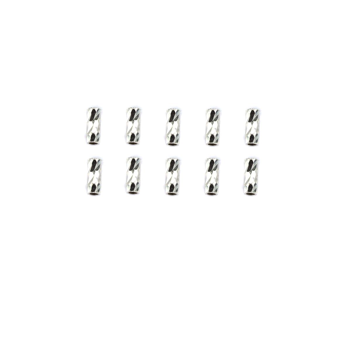 925 Sterling Silver Twisted Crimp Tubes, Approx 1.3mm inner, 2.0mm ...