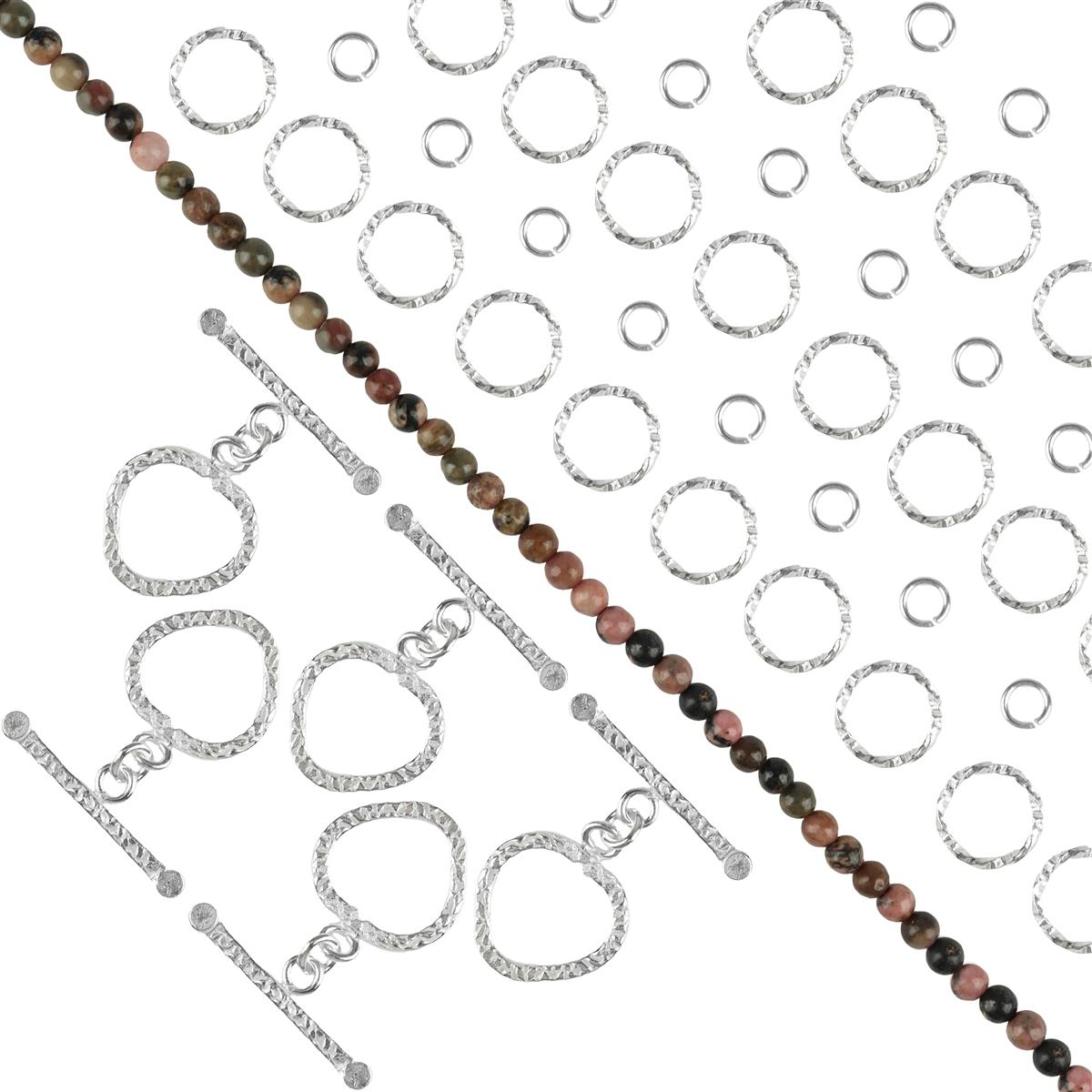 Rhodonite, Silver Plated Base Metal Chainmaille Project With ...