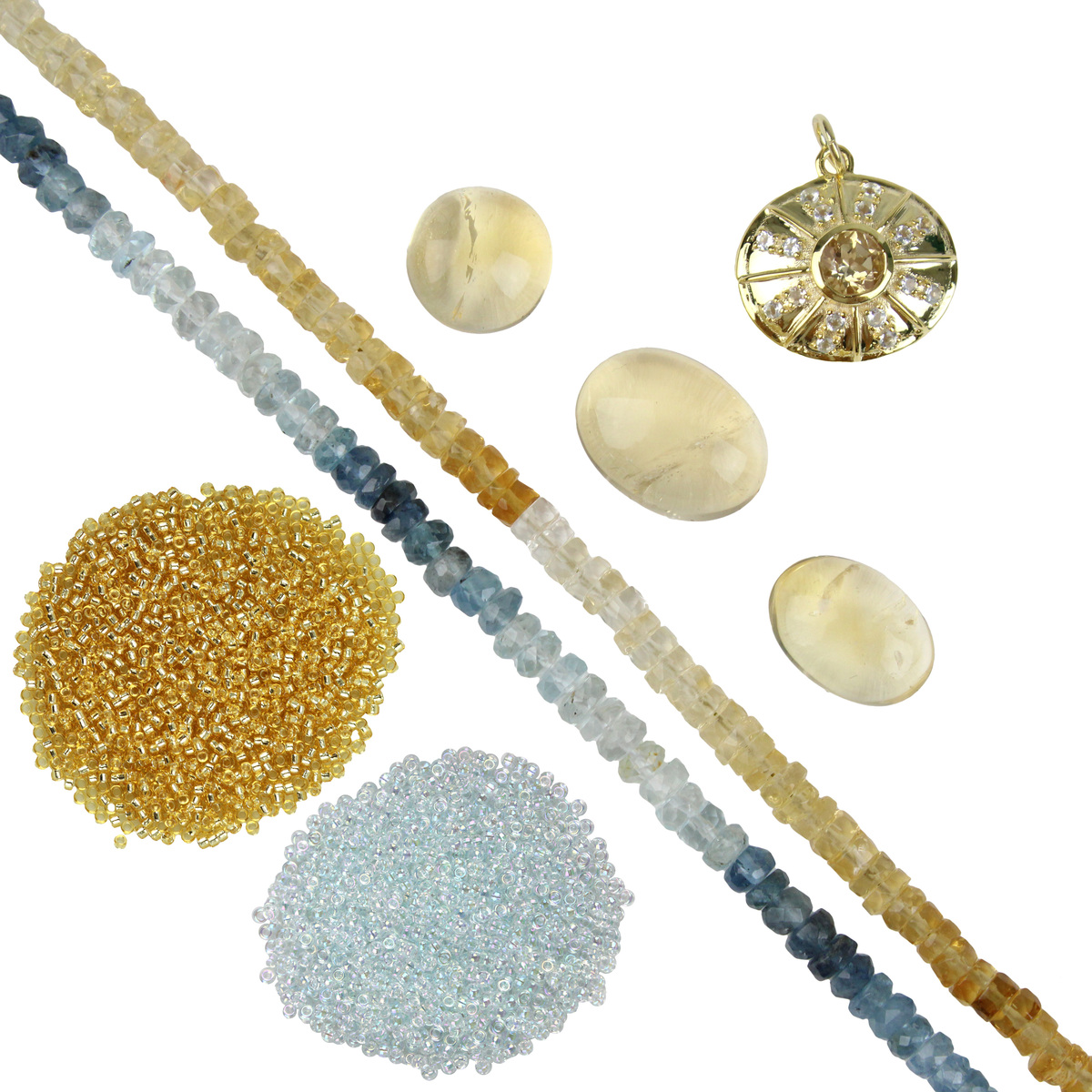 Santa Maria Aquamarine & Citrine Necklace Project With Downloadable ...