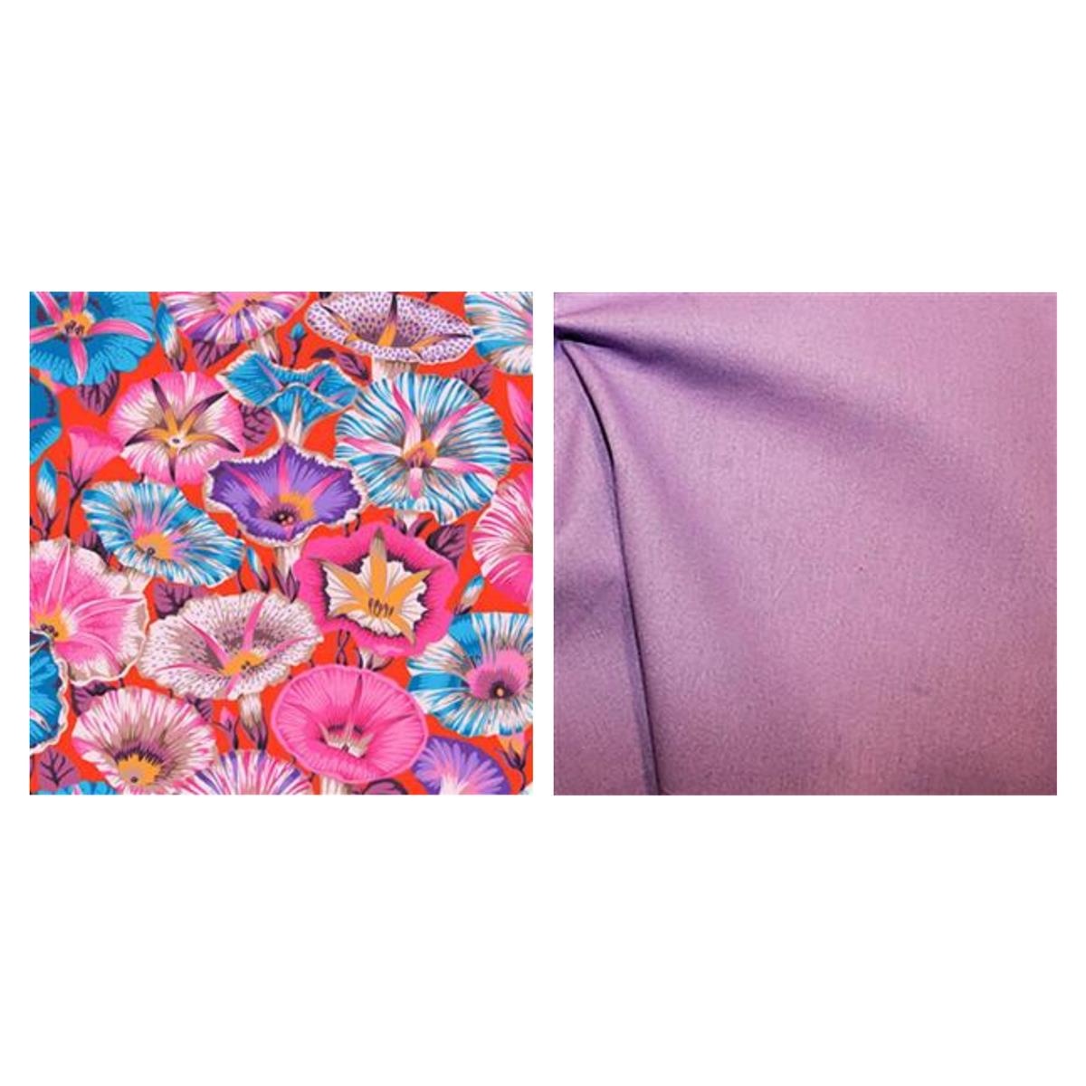 UNDER £10! Kaffe Fassett Collective Variegated Morning Glory Red ...