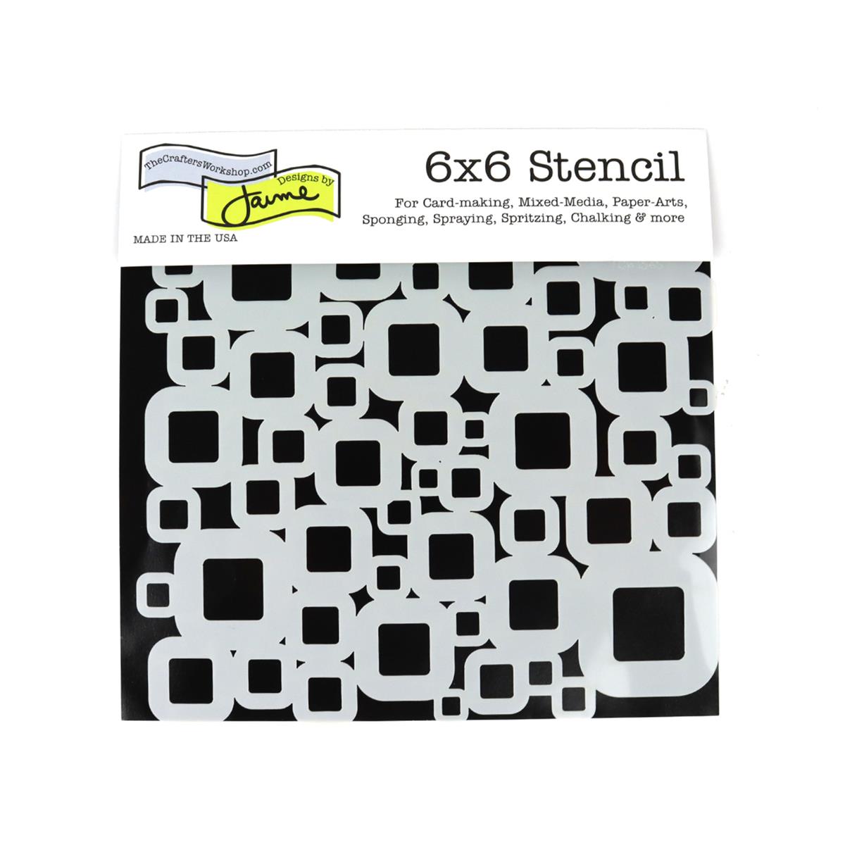 6x6 Template Retro Squares | HobbyMaker