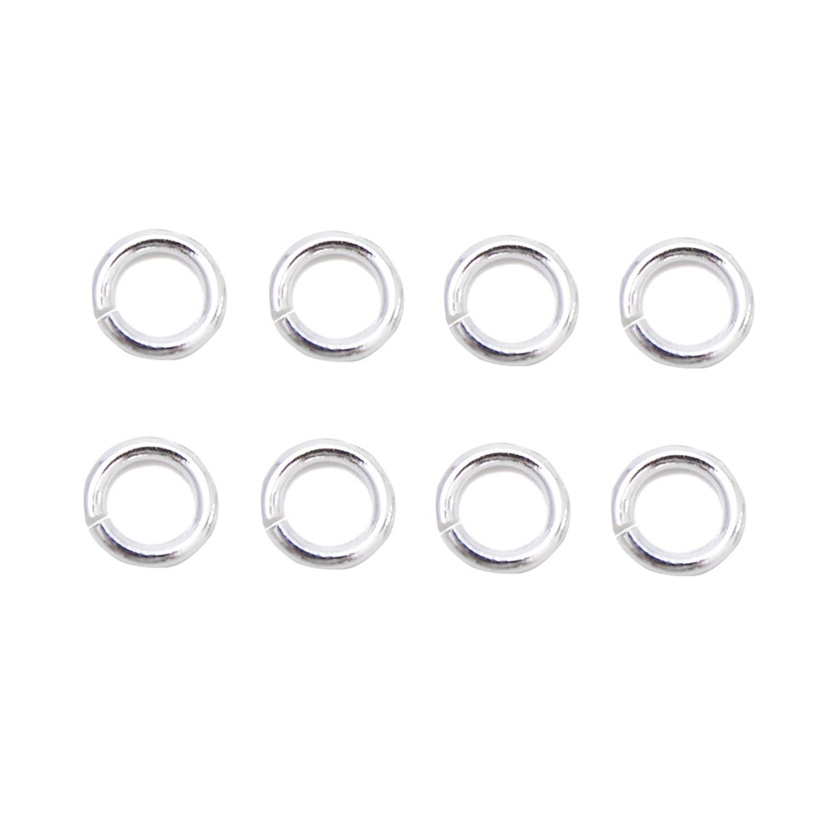 925 Sterling Silver 4mm Jump Rings, 8pcs | JewelleryMaker