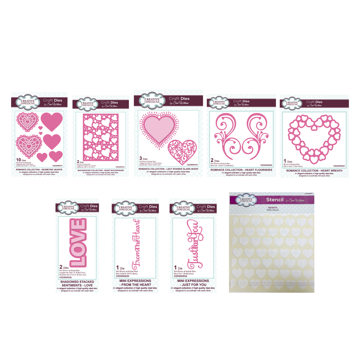 Mega Show Bundle - Creative Expressions – Romance Collection – Craft ...