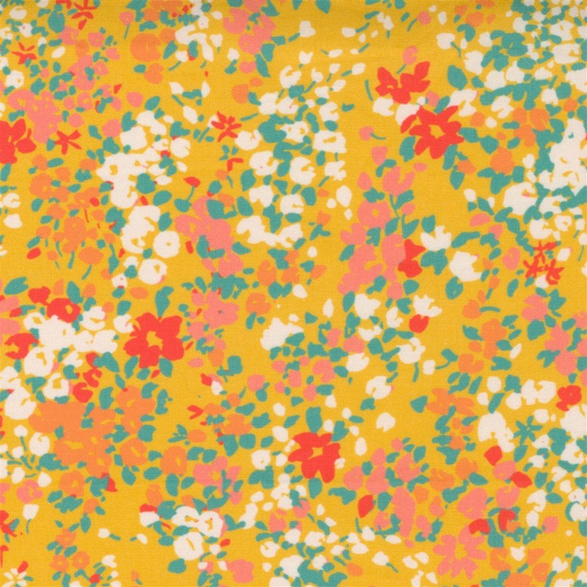 Moda Lady Bird Cascade Floral on Saffron Fabric 0.5m | SewingStreet