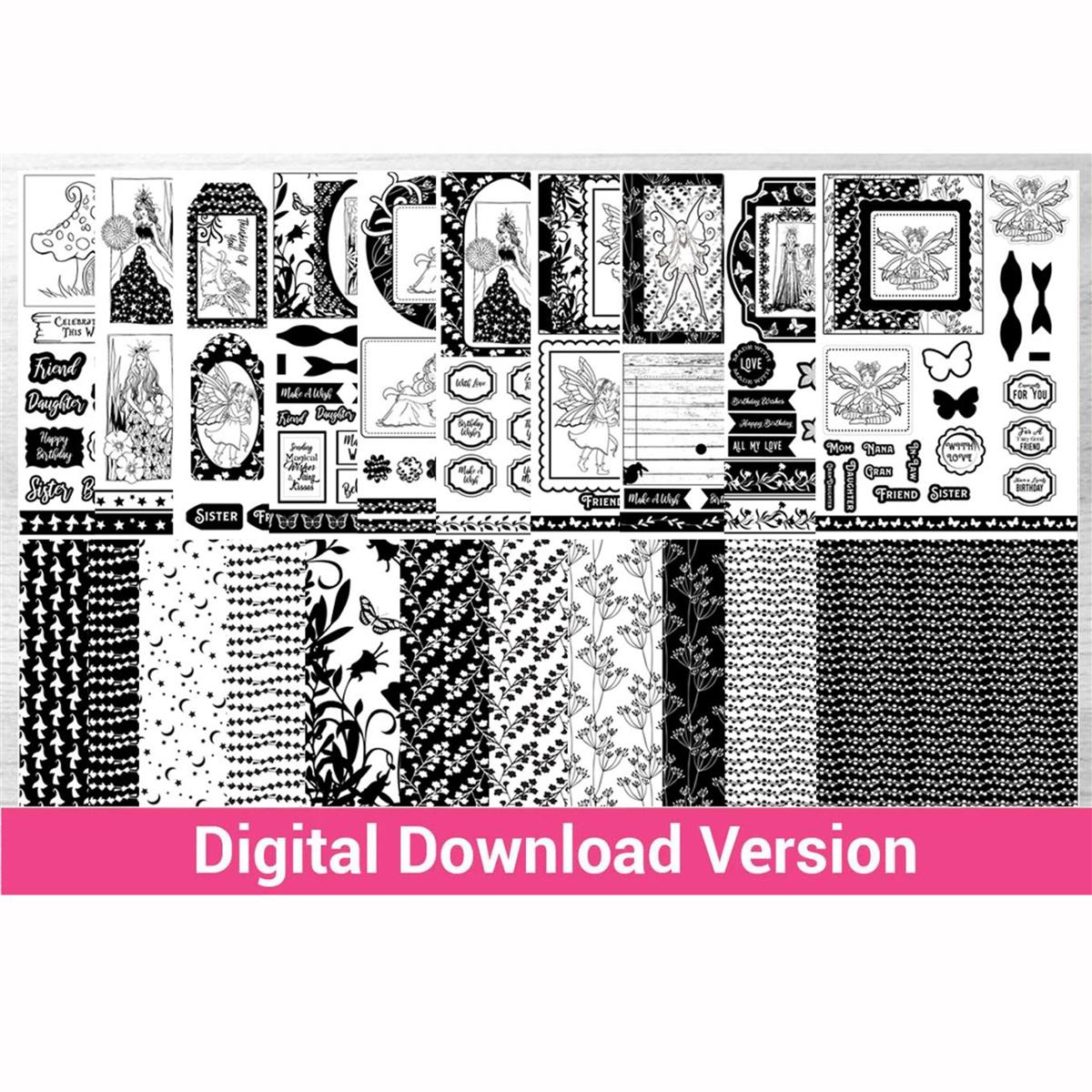 Debbi Moore Designs - Download Cardmaking Kit - Enchanted Monochrome ...