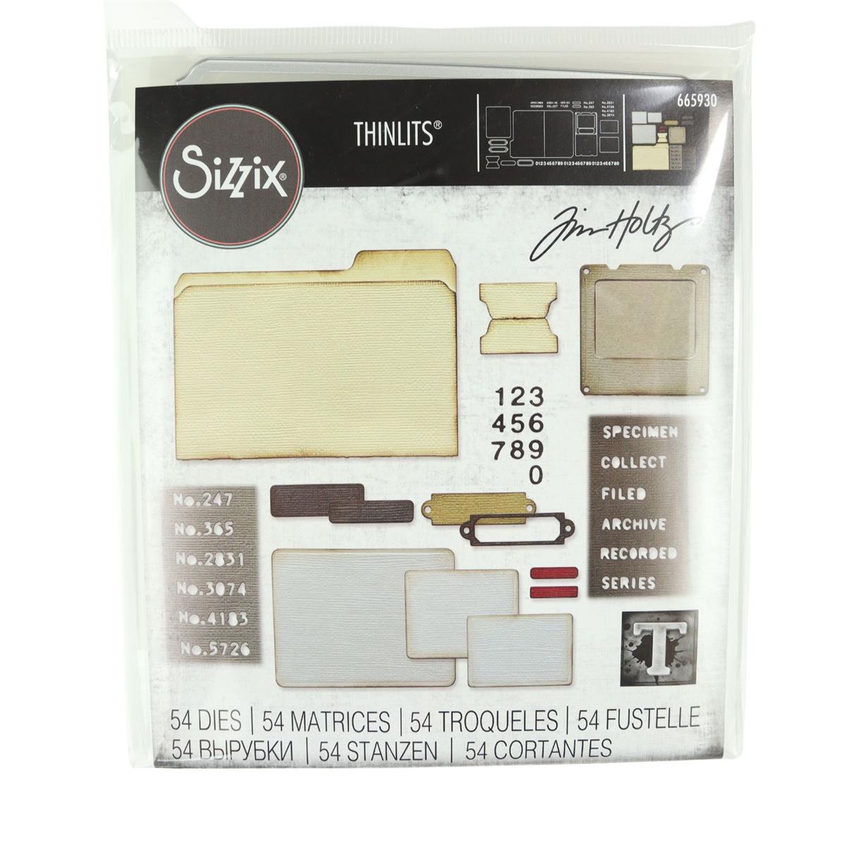 Sizzix® Thinlits® Die Set 54PK - Specimen by Tim Holtz® | HobbyMaker