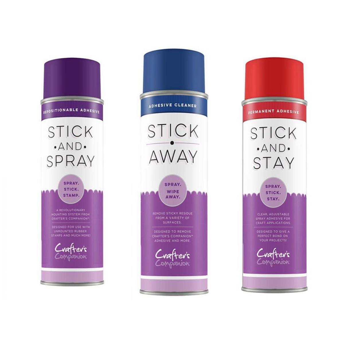 Crafter's Companion Spray Triple Pack - Stick & Spray Mouting, Stick ...