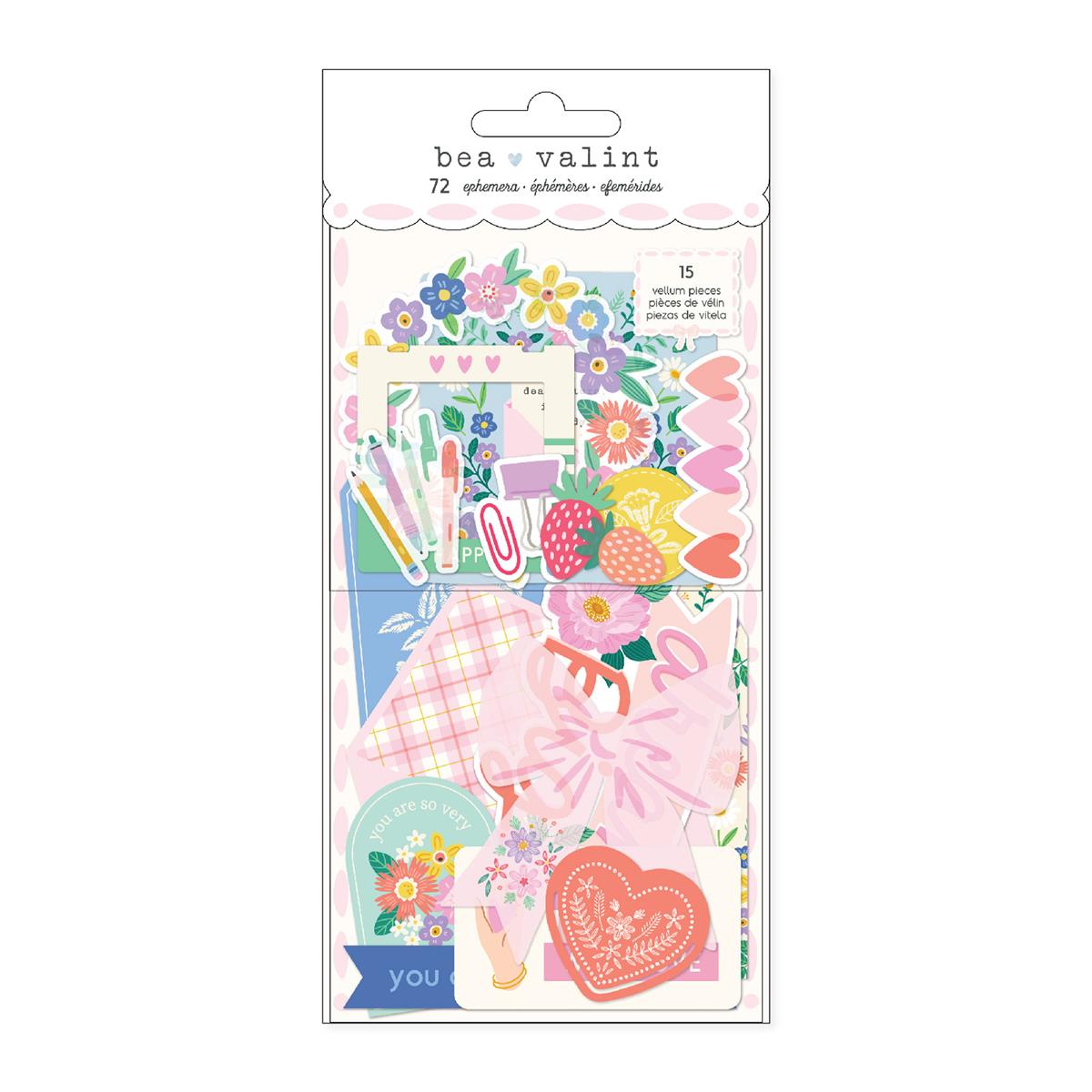 Bea Valint - Poppy and Pear - Ephemera - Journaling (72 Piece) | HobbyMaker