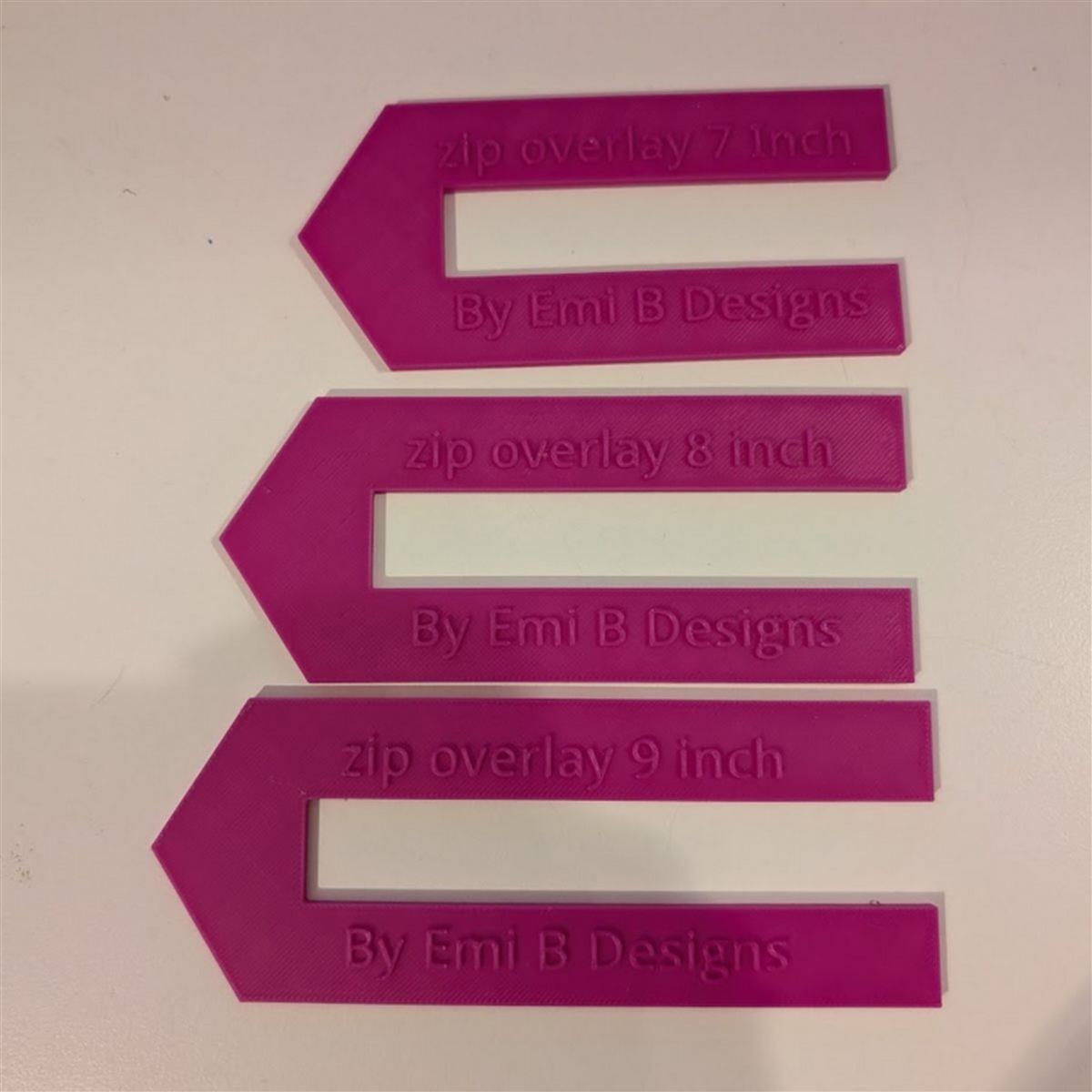 Emily Roberts Pink Diamond Zip Overlay Tool Pack of 3 | SewingStreet