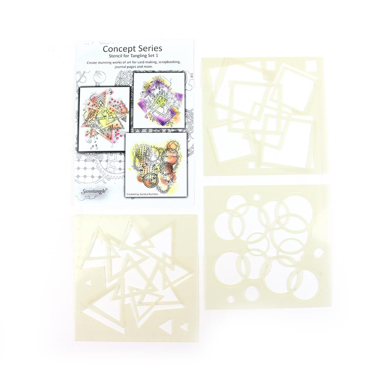 Concept stencils set 1, A different approach to your tangling pieces. | HobbyMaker