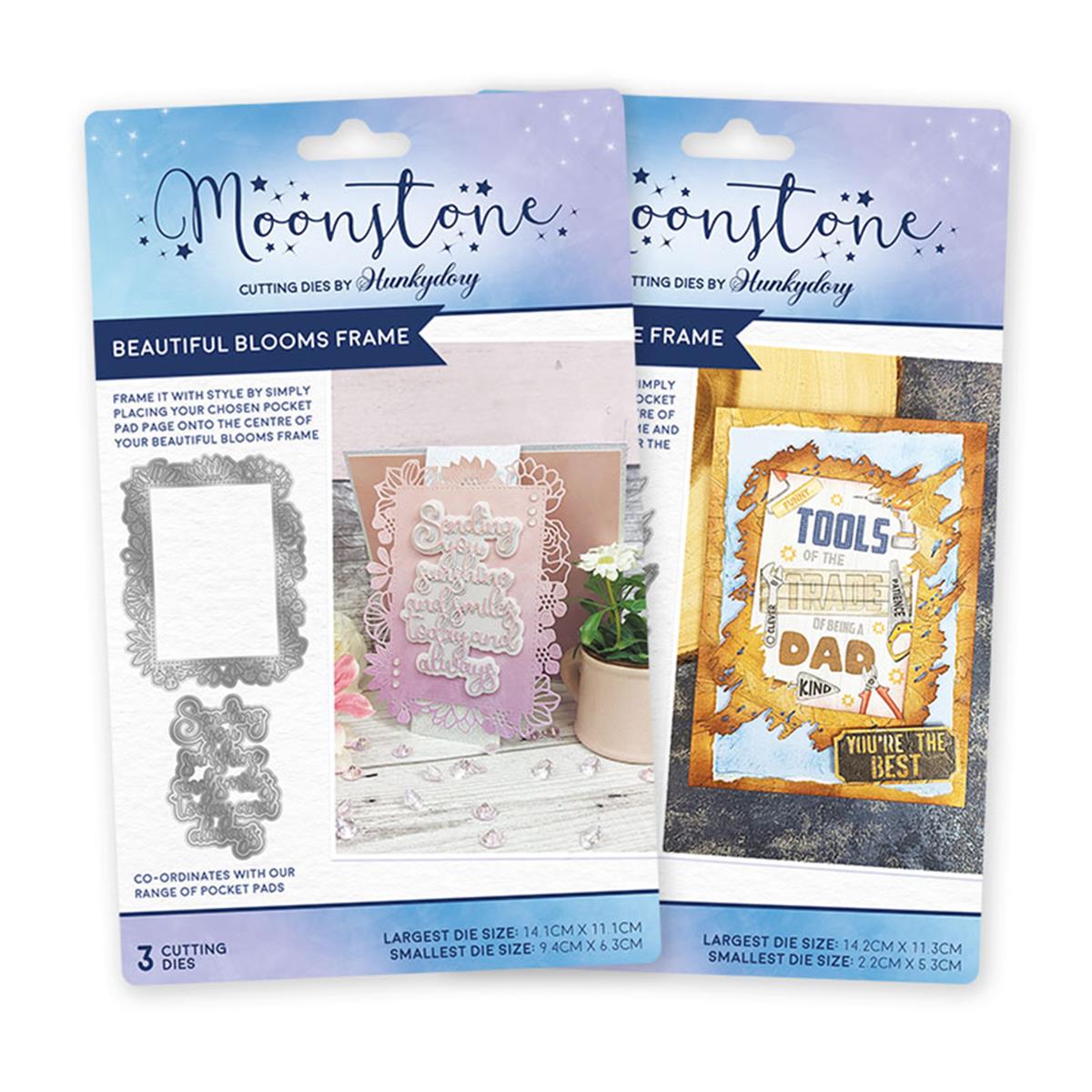 Moonstone Dies - Beautiful Blooms & Grunge Brush Stroke Frames Multibuy ...