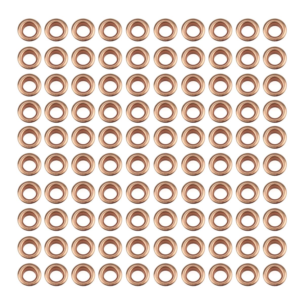 Green Machine 6mm Brass Eyelets with Rose Gold Finish (100 Sets ...
