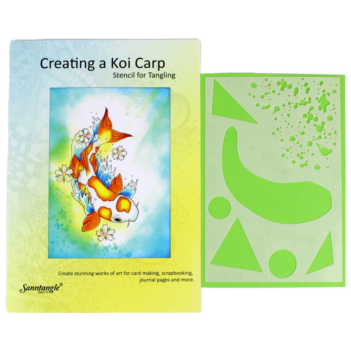 Sanntangle Koi Carp - Stencil with instructions | HobbyMaker