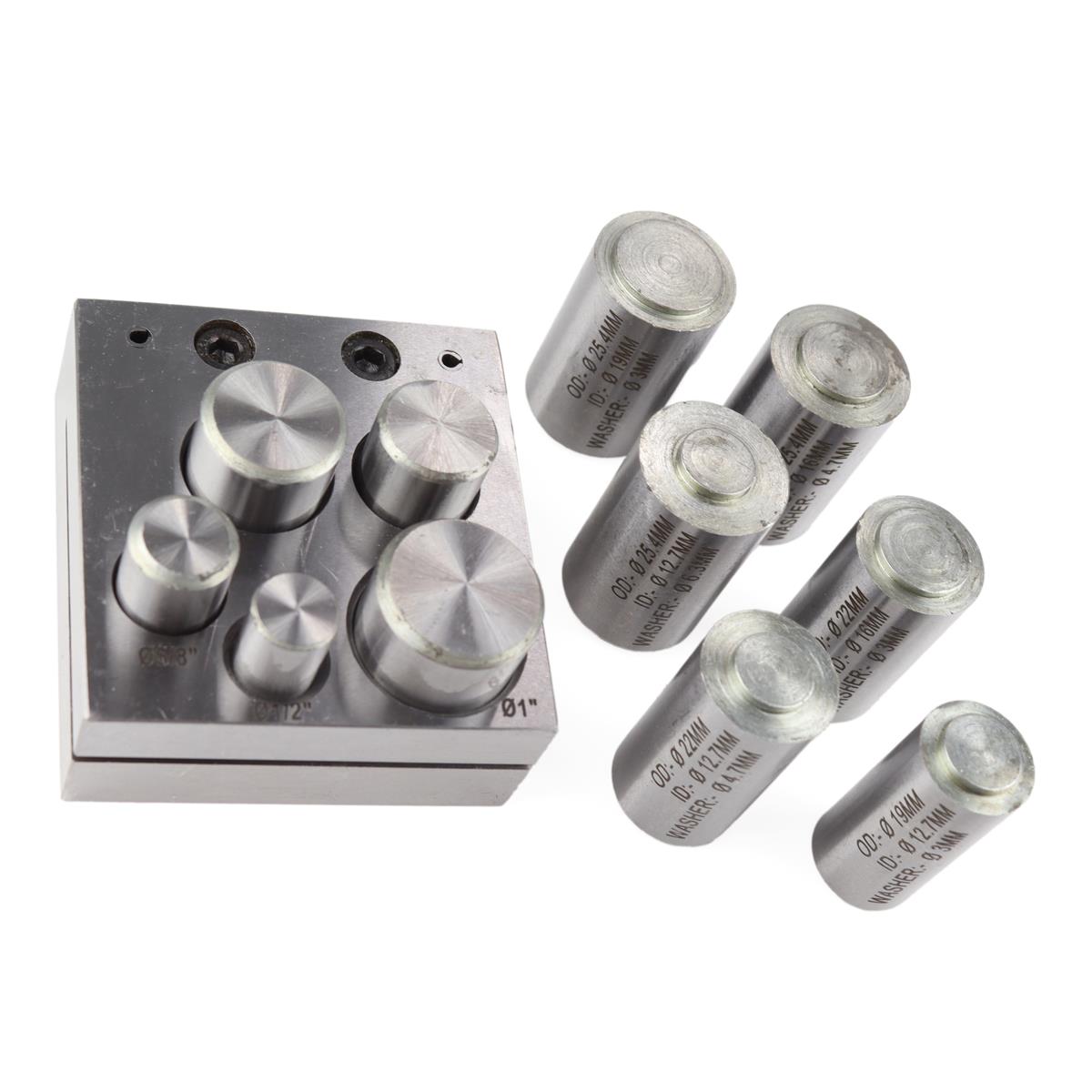 Washer Disc Cutter, Set of 11 with Washers & Washer Cutting Punch ...