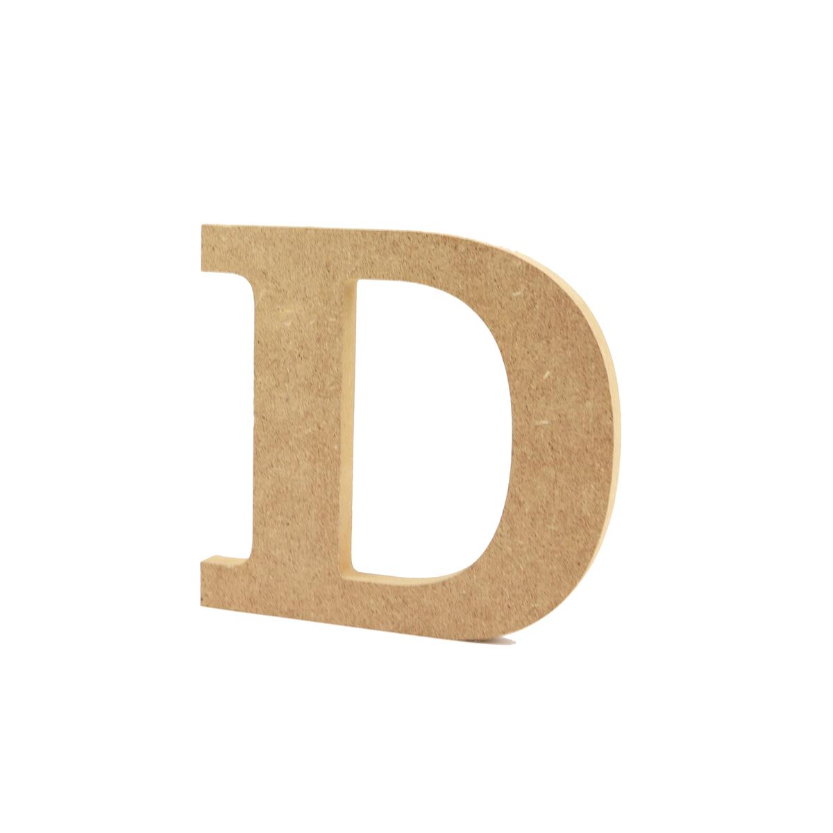 MDF Letter (1pc) - Bare Basics - D | HobbyMaker