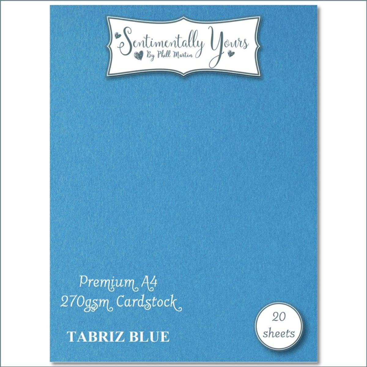 Sentimentally Yours A4 Premium Cardstock (20 Sheets)- Tabriz Blue ...
