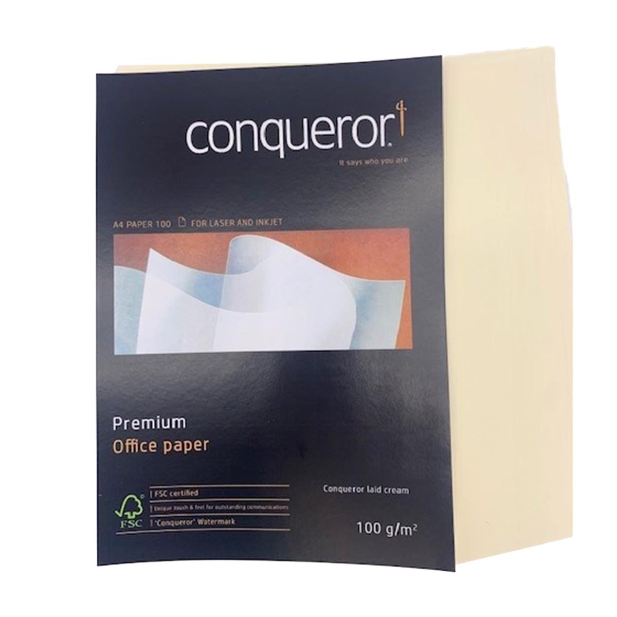Conqueror Laid Cream - 100gsm - 100 Sheets | HobbyMaker