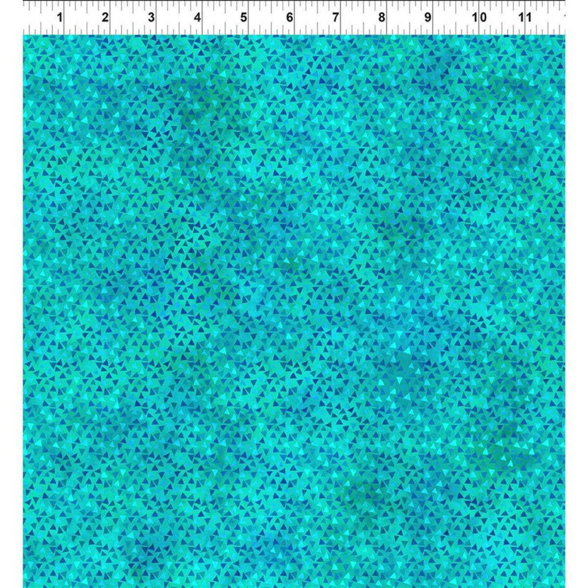 Jason Yenter Dazzle Collection Retro Triangle Aqua Fabric 0.5m ...