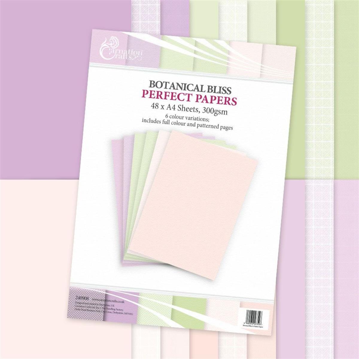 Carnation Crafts Botanical Bliss A4 Perfect Papers 300gsm 48 sheets ...