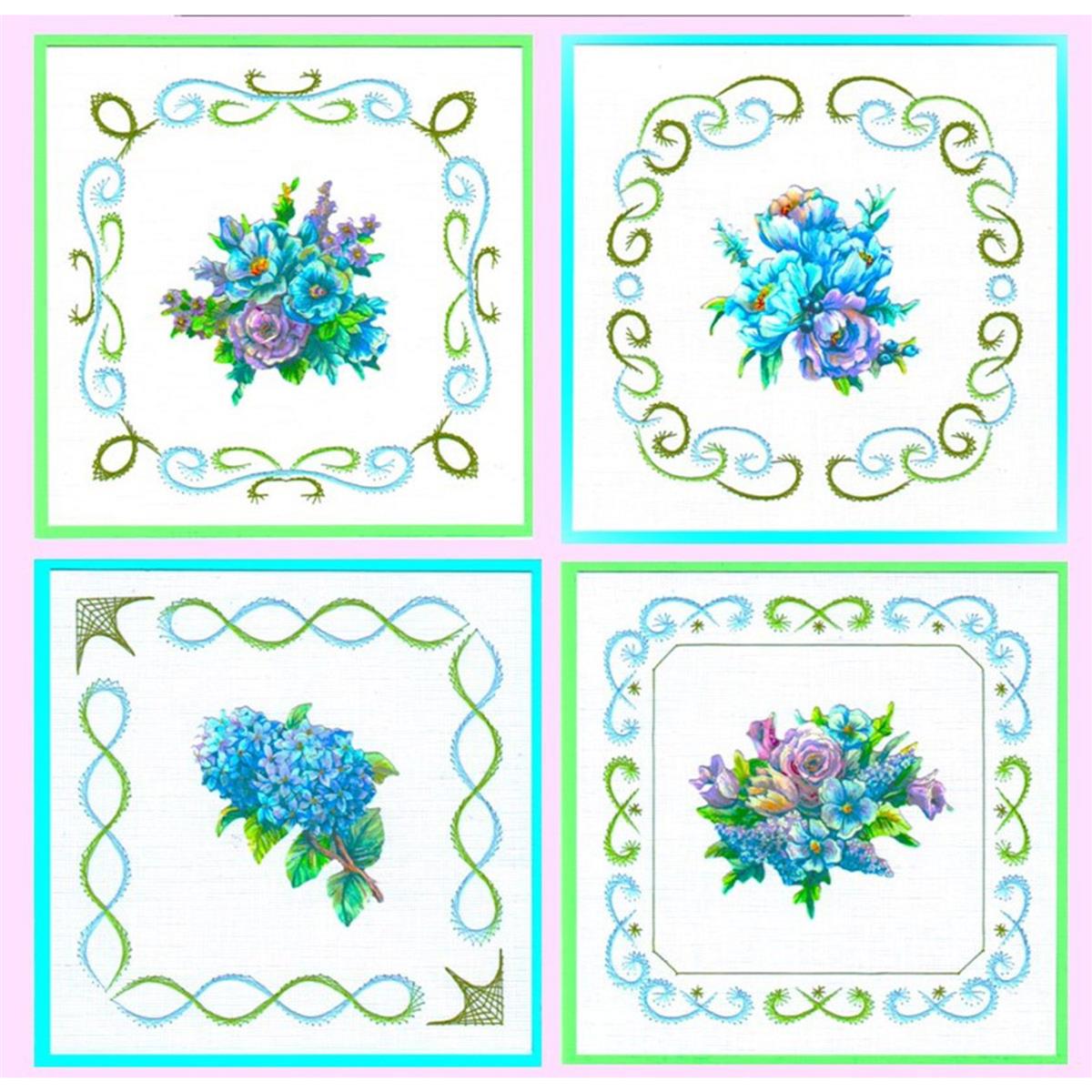 Blooming Blue Paper Embroidery Kit | HobbyMaker
