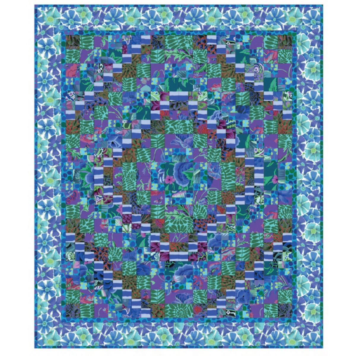 Kaffe Fassett Turn To Blue Quilt Kit 153 x 183cm | SewingStreet
