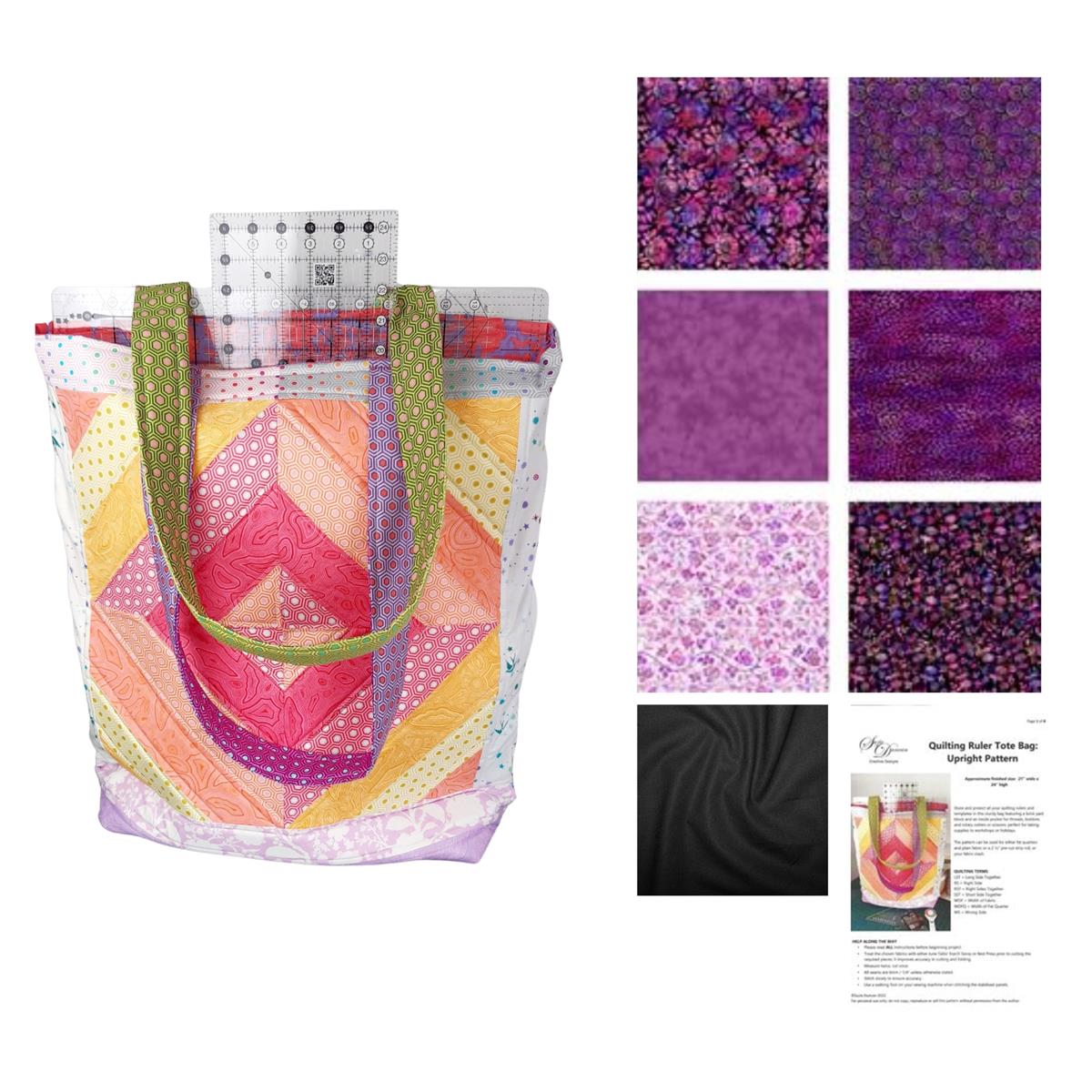 Suzie Duncan Jason Yenter Purple Large Ruler Bag Kit: Instructions ...