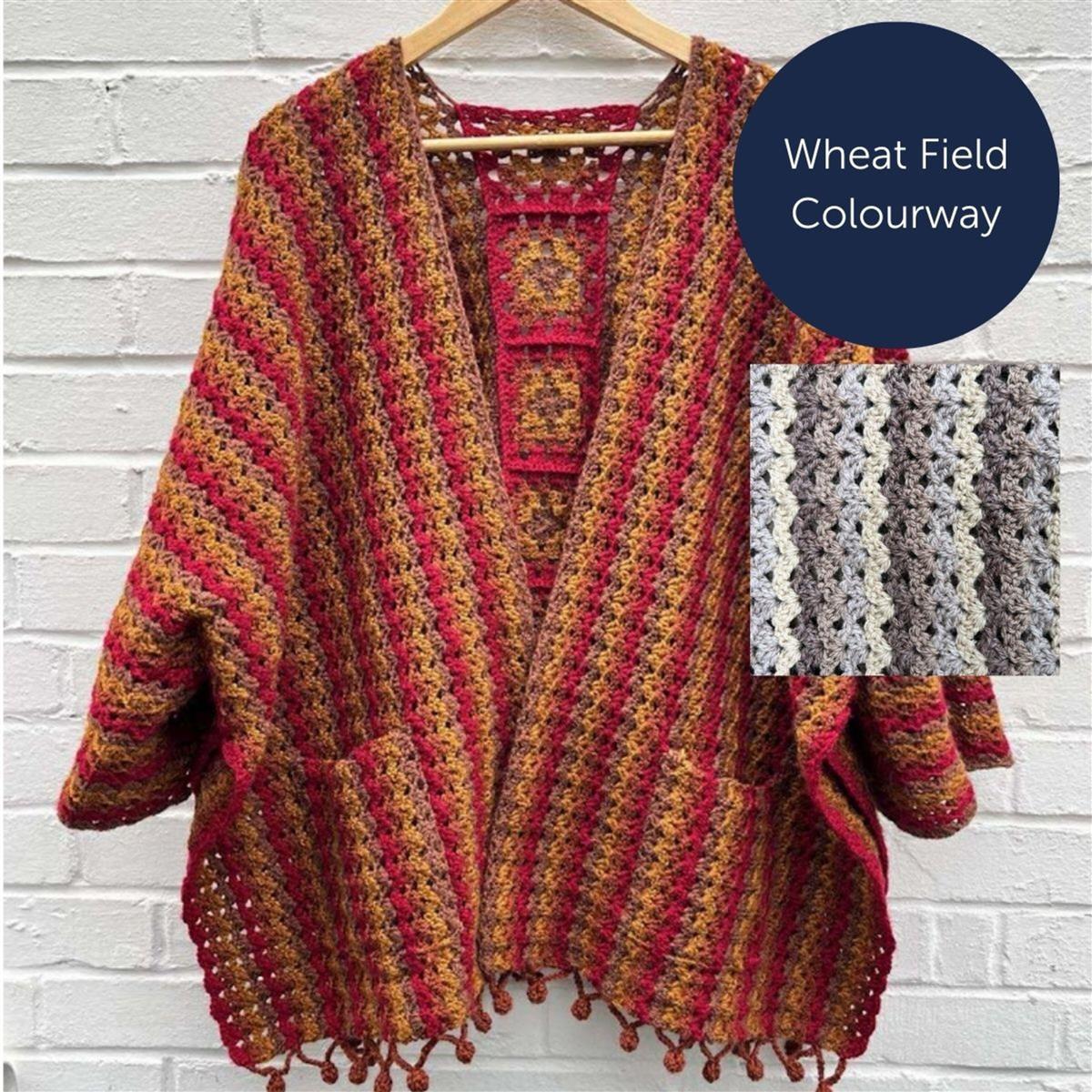 Sam Sabido Crochets Wheat Field The Harvest Moon Poncho Kit | SewingStreet