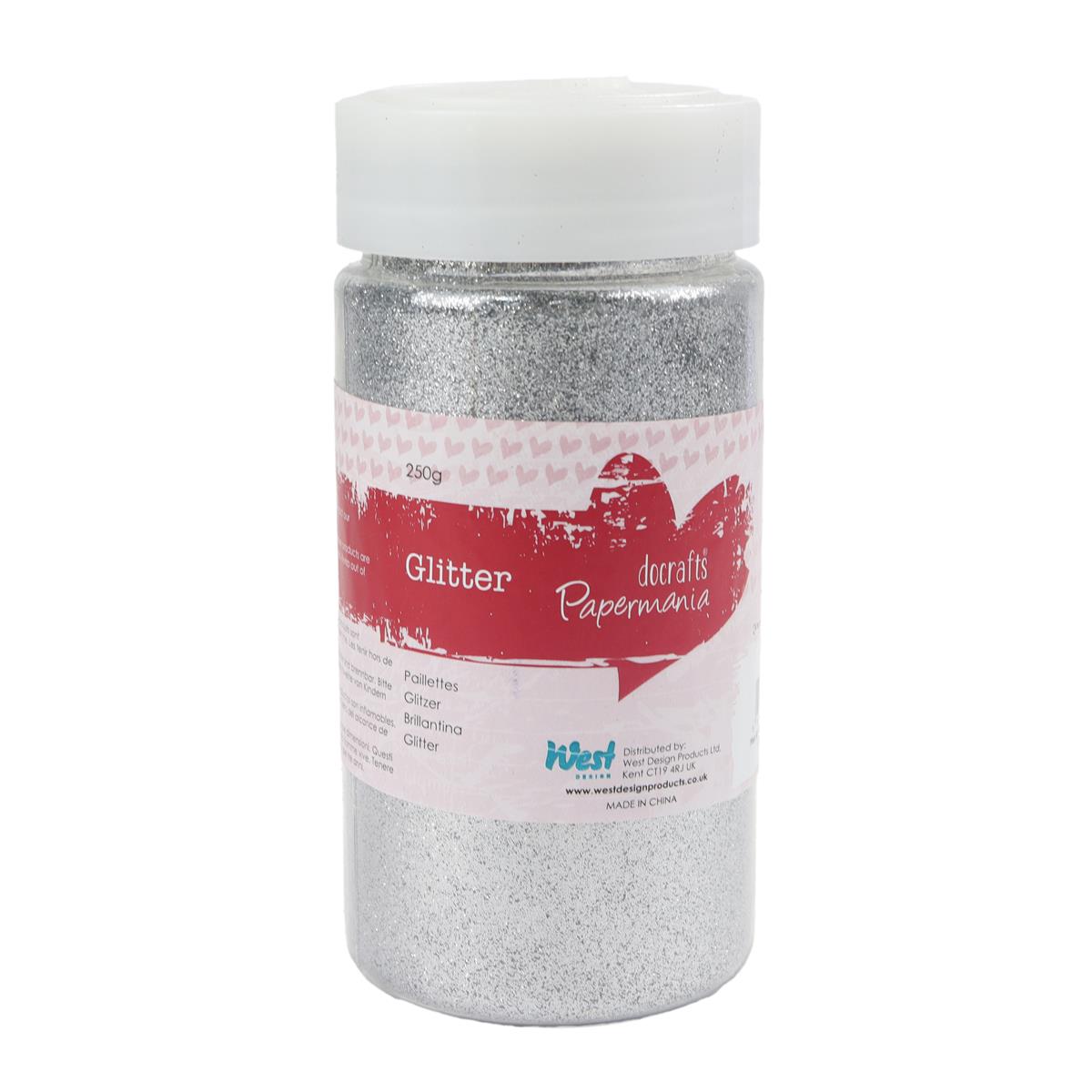 Large Glitter Pots (250g) - Silver | HobbyMaker