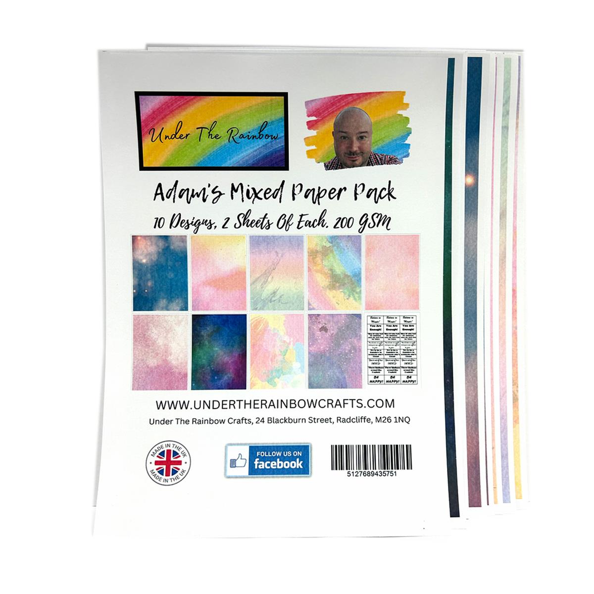 Under The Rainbow - Adams Mixed Paper pack | HobbyMaker