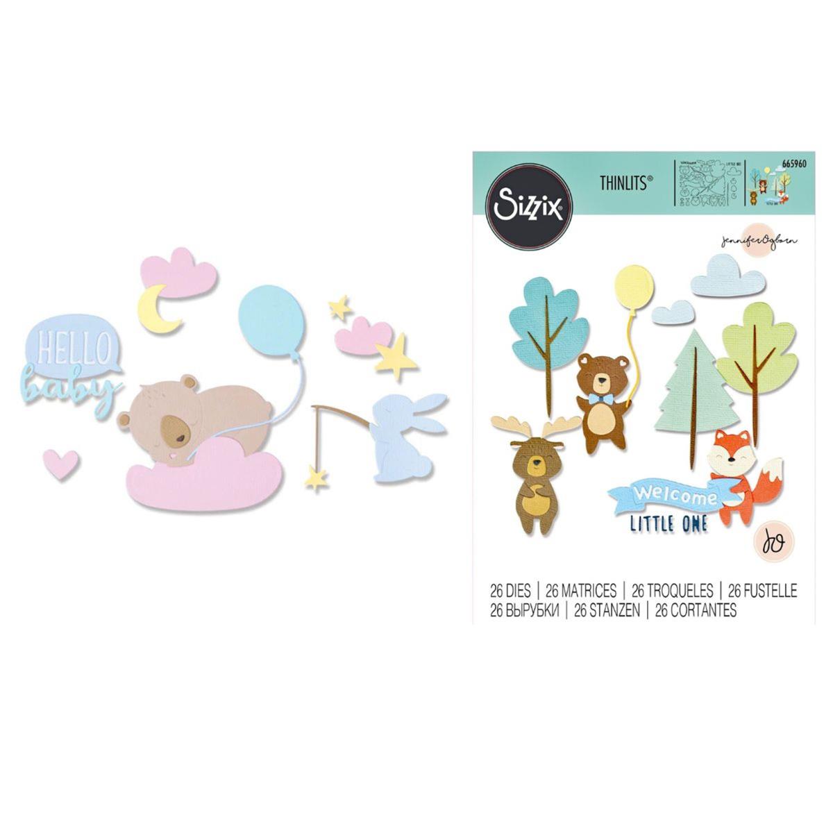 Sizzix - Baby Duo Thinlits Saver Bundle, Incl Hello Baby & Woodland Baby Set | HobbyMaker