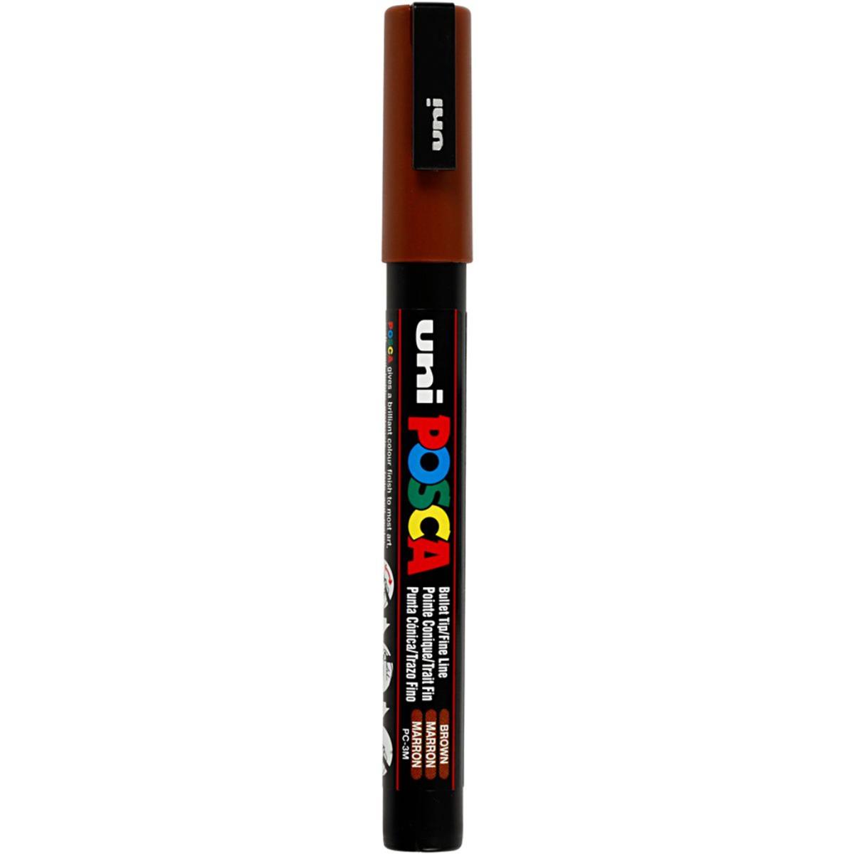 Posca Marker, brown, no. PC-3M, line 0,9-1,3 mm, 1 pc | HobbyMaker