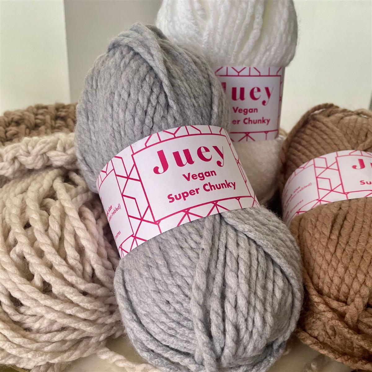Juey Jumbo Bundle of SC Vegan Yarn Neutrals (Grey, Oat, Mocha, White ...