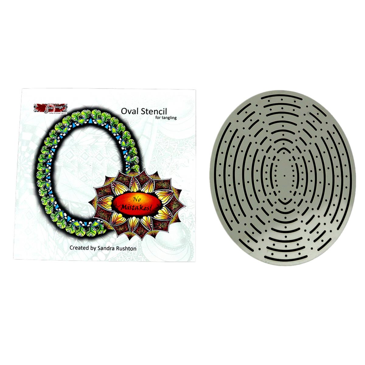 Sanntangle - Oval frames stencil | HobbyMaker