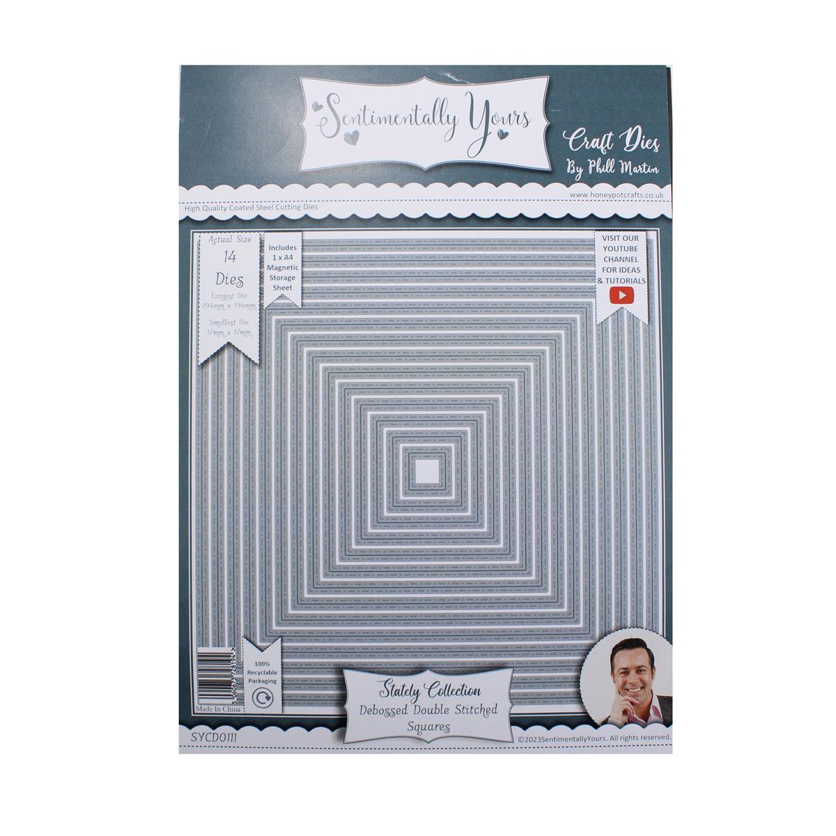 Sentimentally Yours Stately Die Collection - Debossed Double Stitched ...