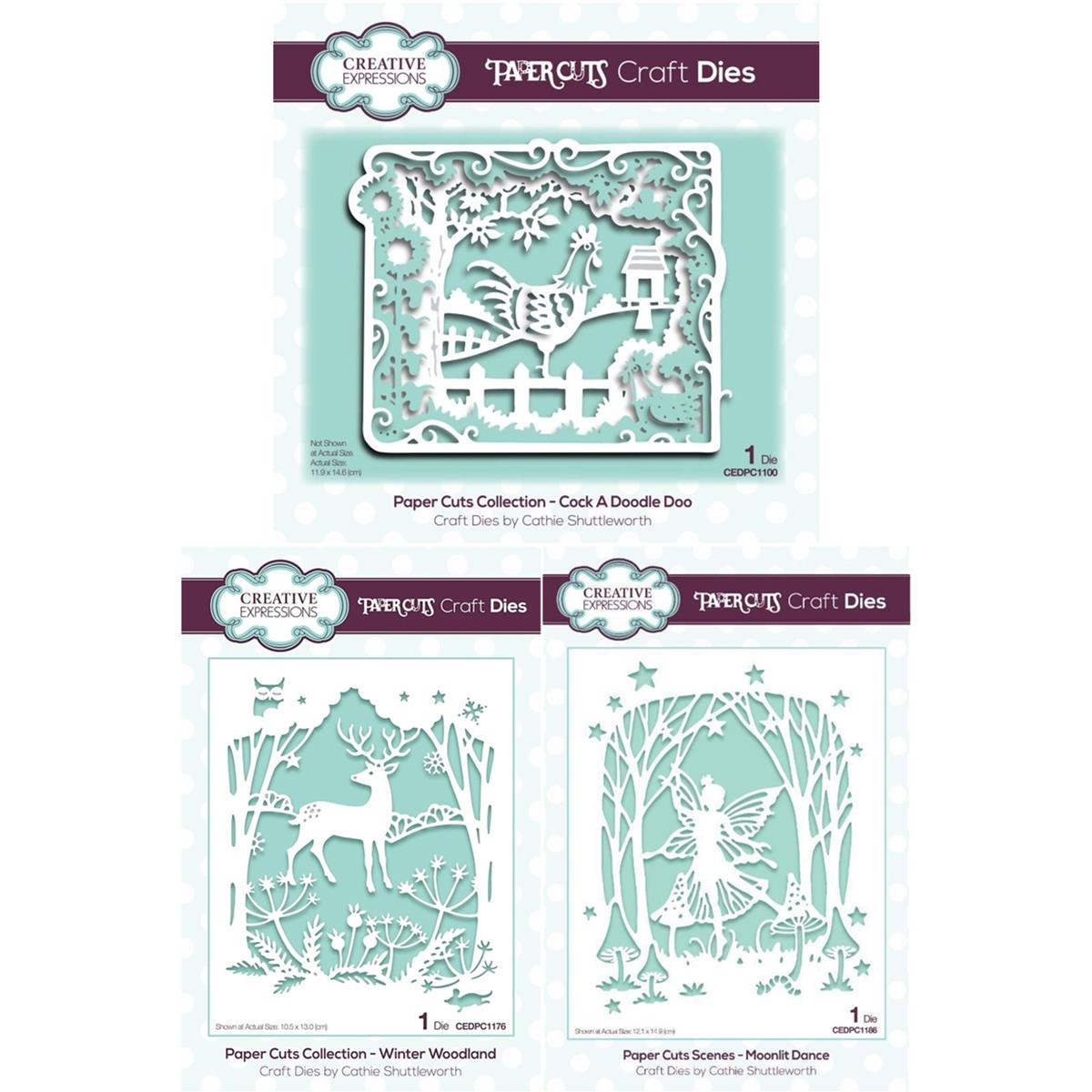 Creative Expressions Paper Cuts Craft Die Trio | HobbyMaker