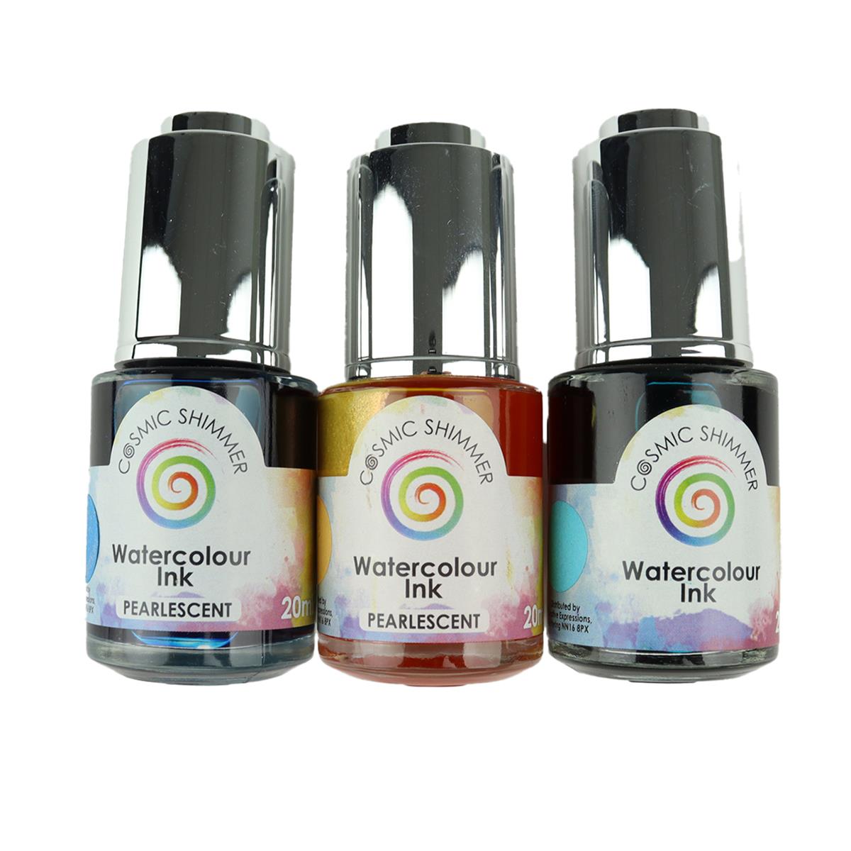 Cosmic Shimmer Watercolour Inks - Set of 3 | HobbyMaker