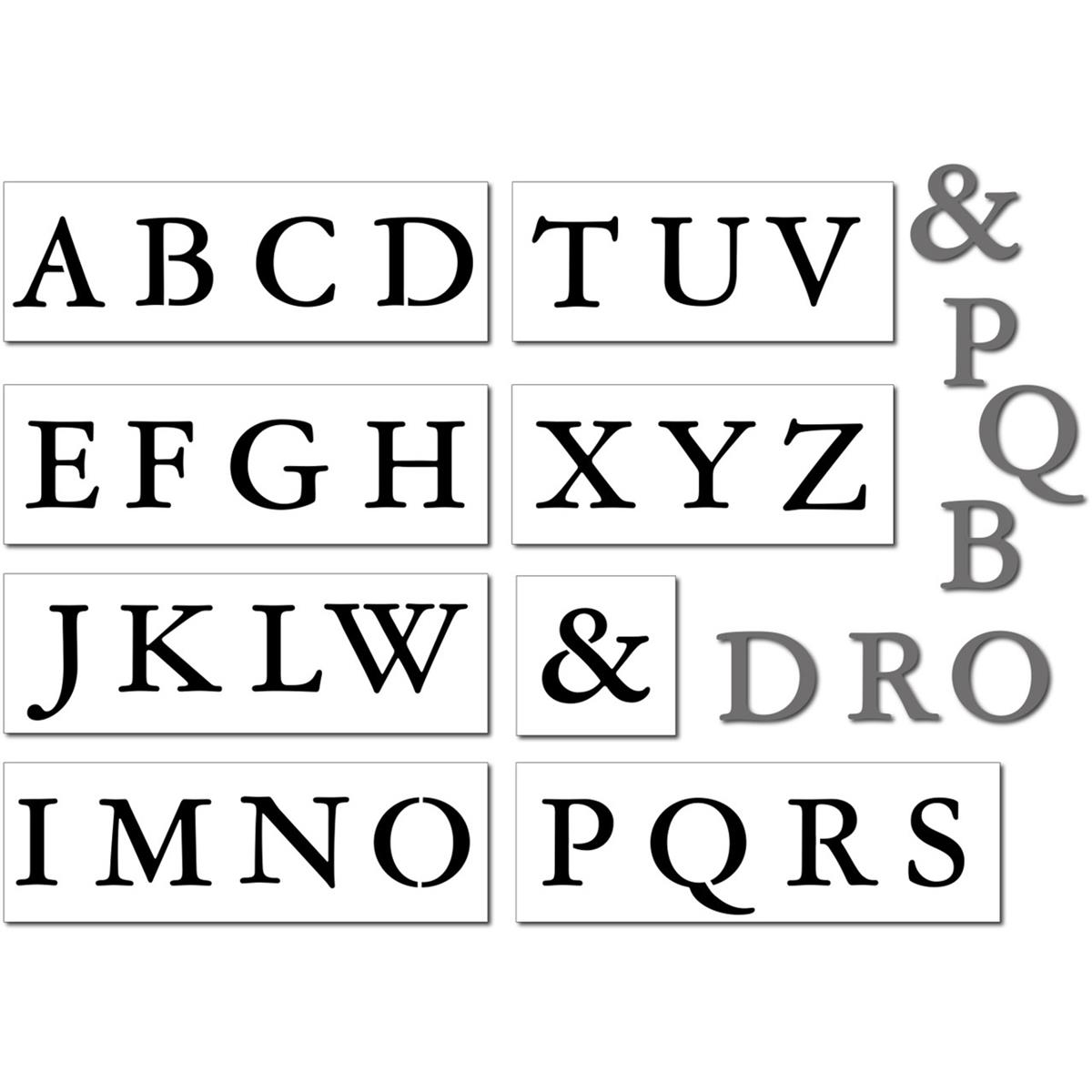 Large Old style letter set, stencils and masks | HobbyMaker