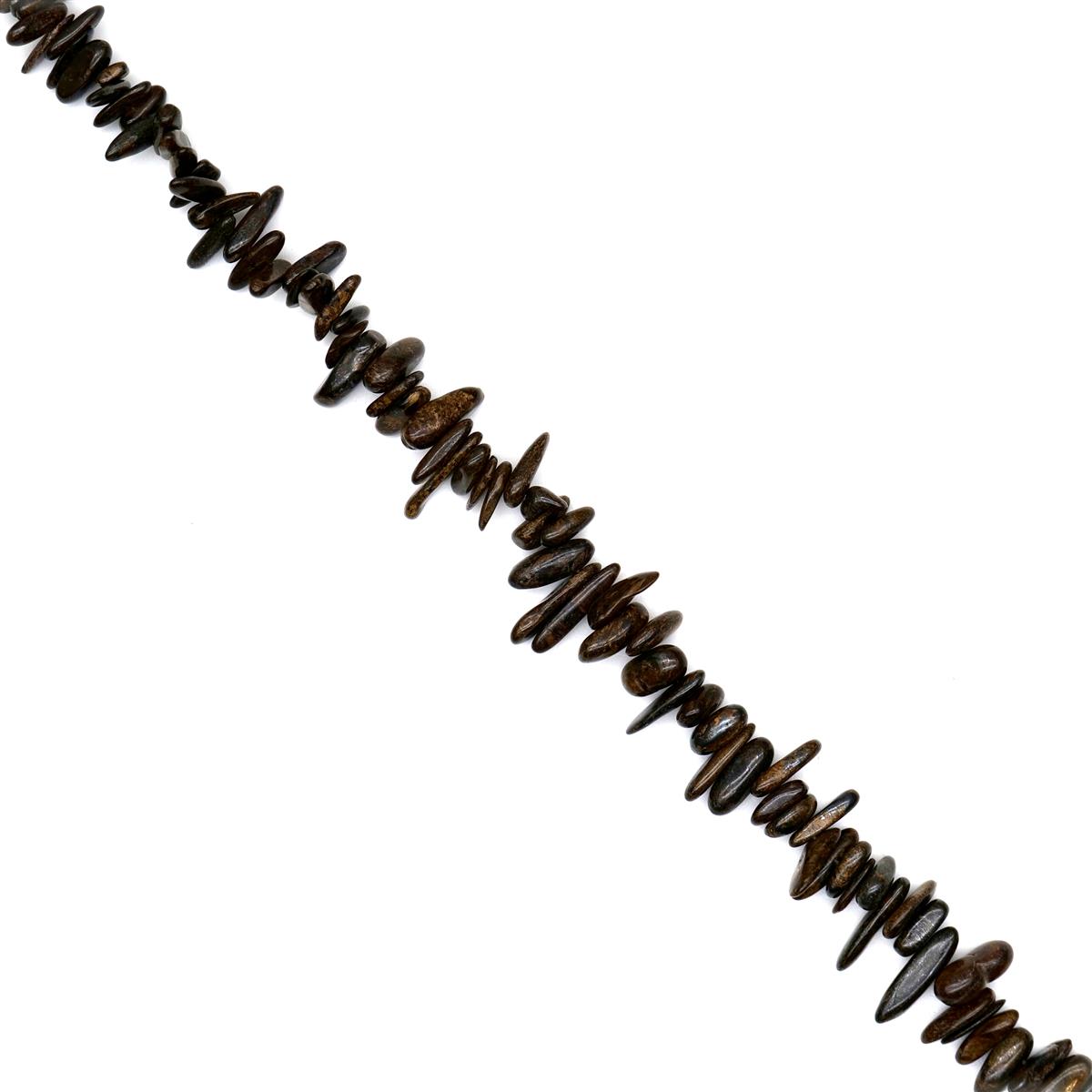 350cts Bronzite Long Chips Approx 4x10-6x22mm, 38cm | JewelleryMaker