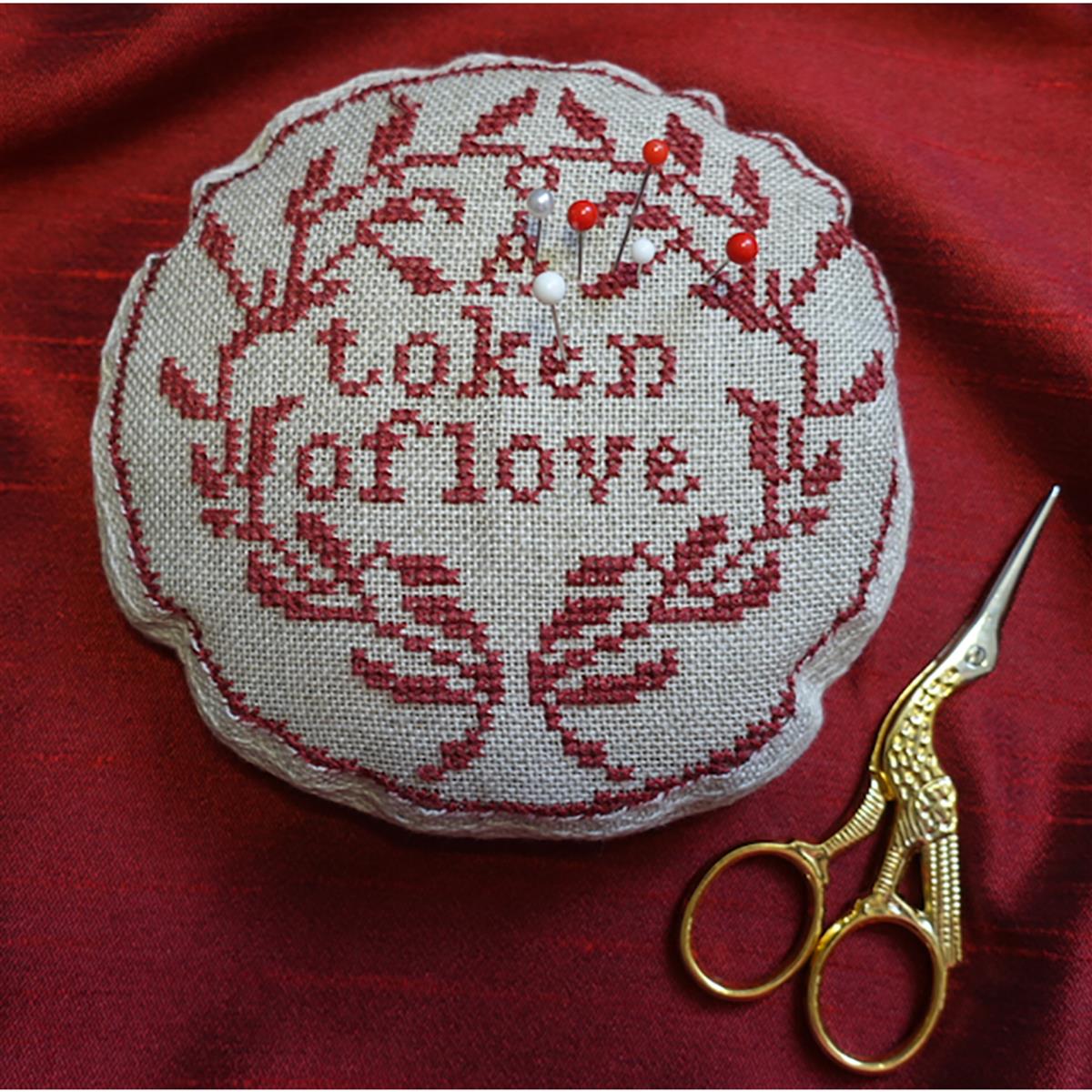 Cross Stitch Guild Token of Love Pin Cushion Kit | SewingStreet
