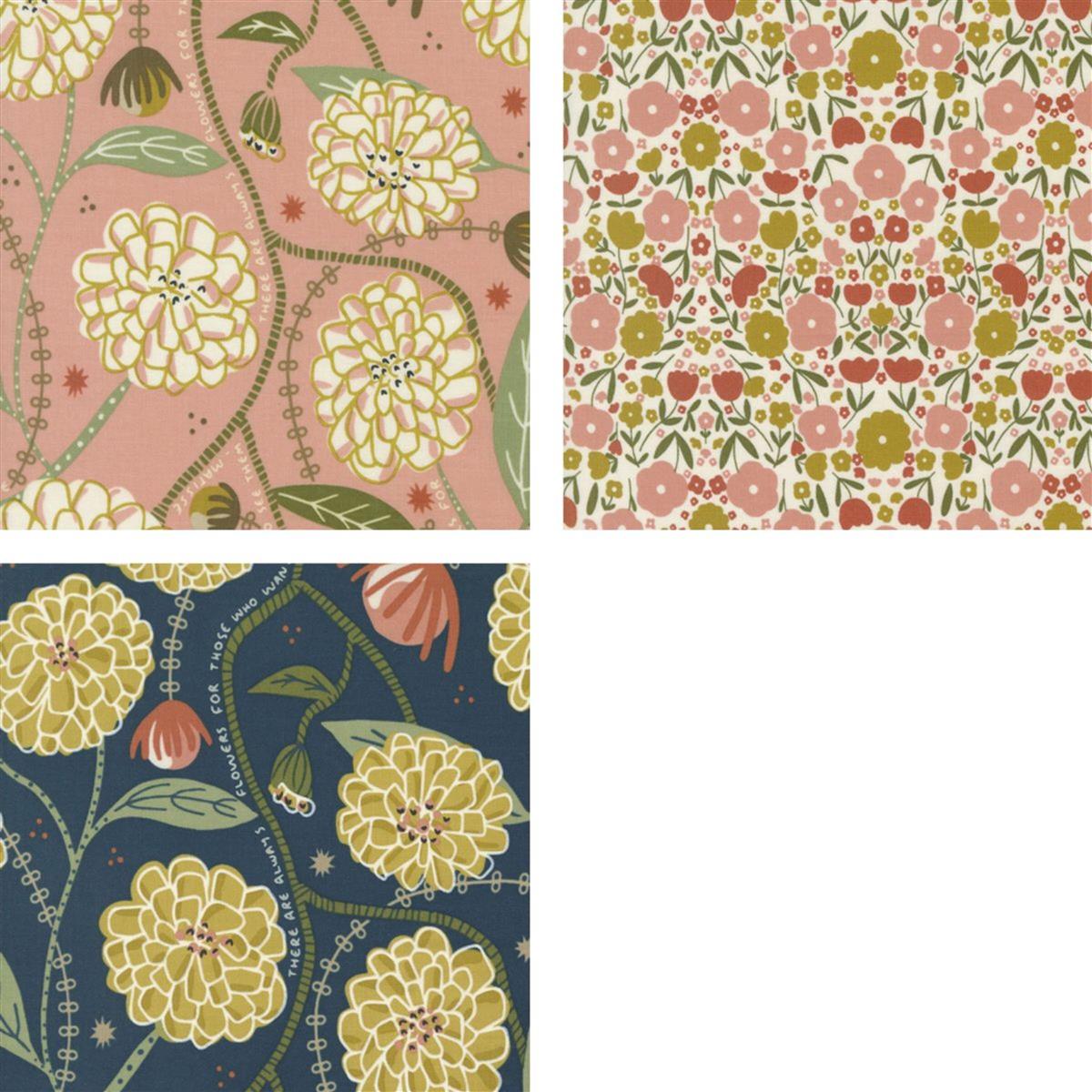 Moda Imaginary Flowers Blossom FQ's (3pcs) | SewingStreet