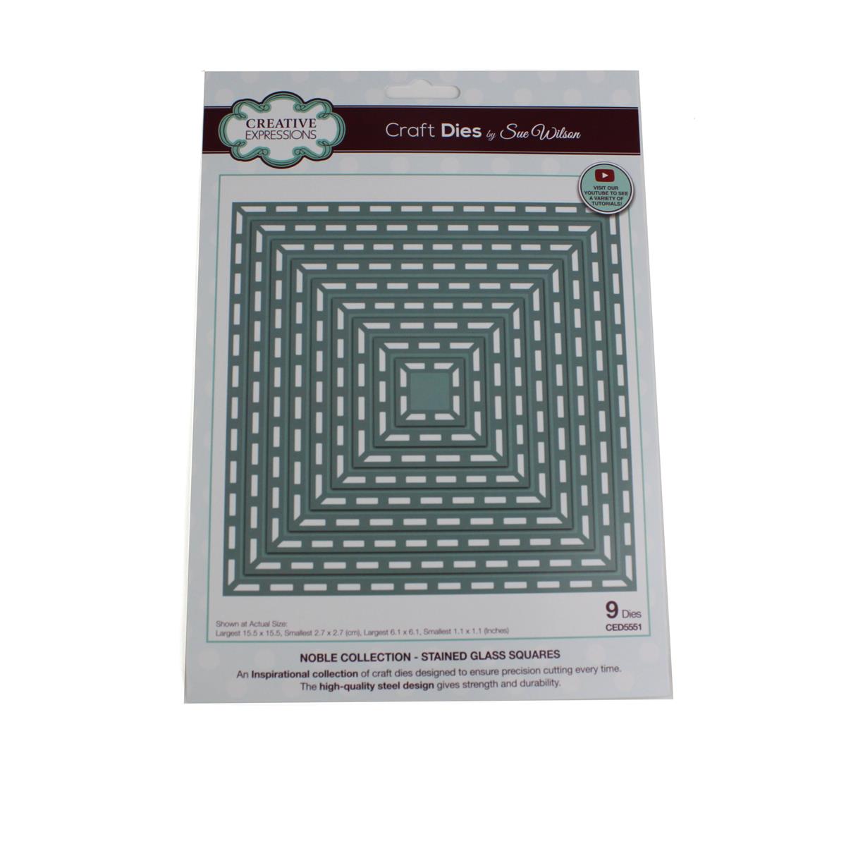Creative Expressions Sue Wilson Stained Glass Squares Craft Die ...