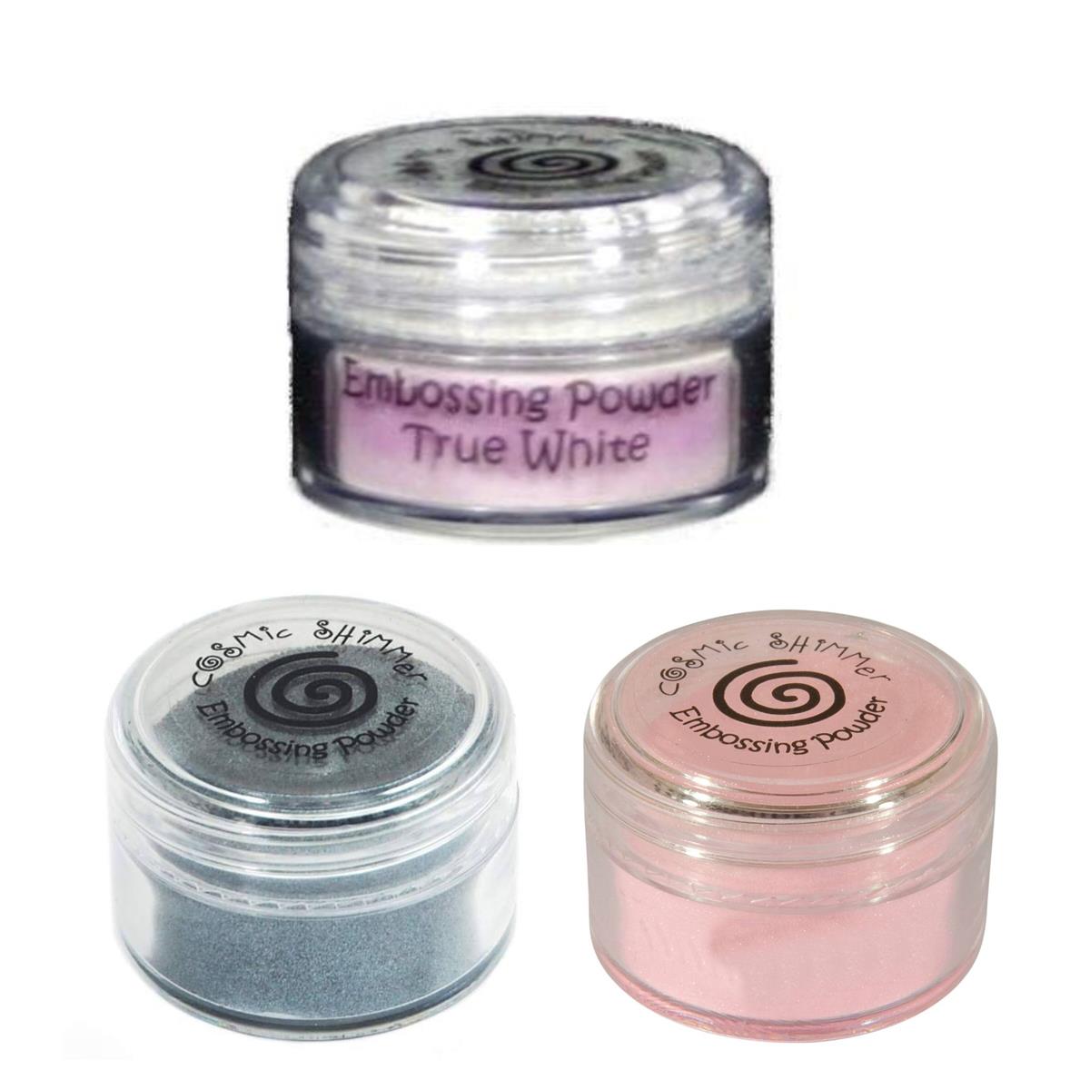 Cosmic Shimmer Embossing Powders - Set of 3 - Set B - True White ...