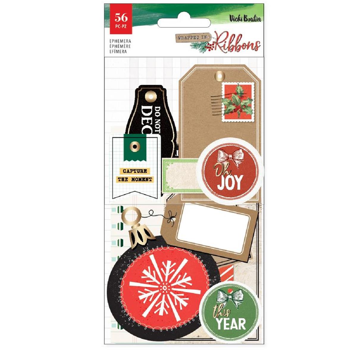 VB Wrapped in Ribbons Ephemera, 56pcs | HobbyMaker
