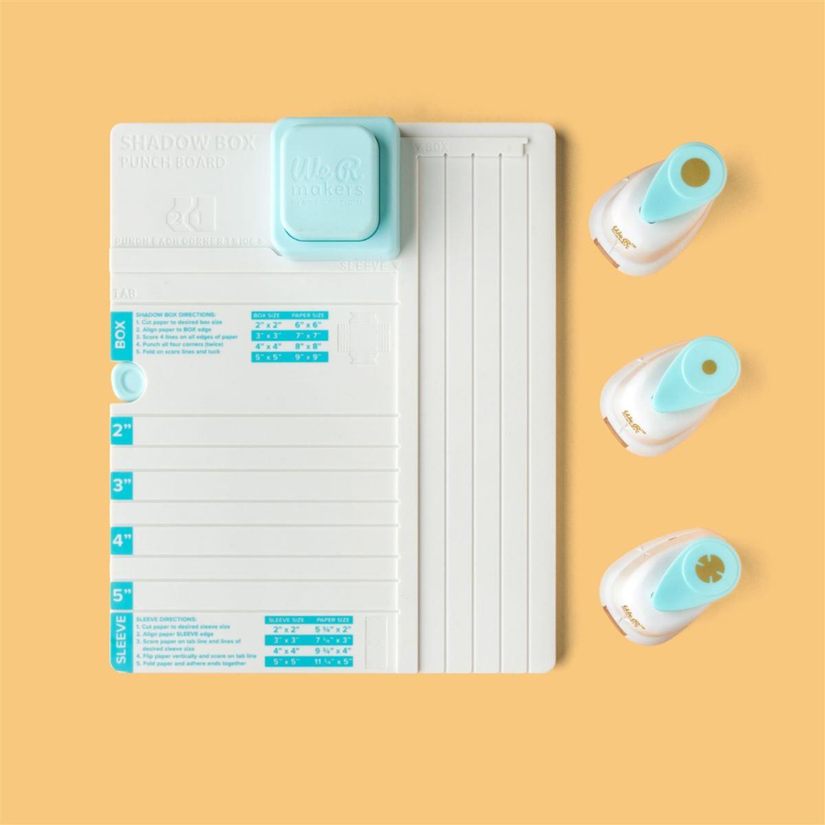 We R Makers Shadow Box Punch Board & Hinge Punch Set | HobbyMaker