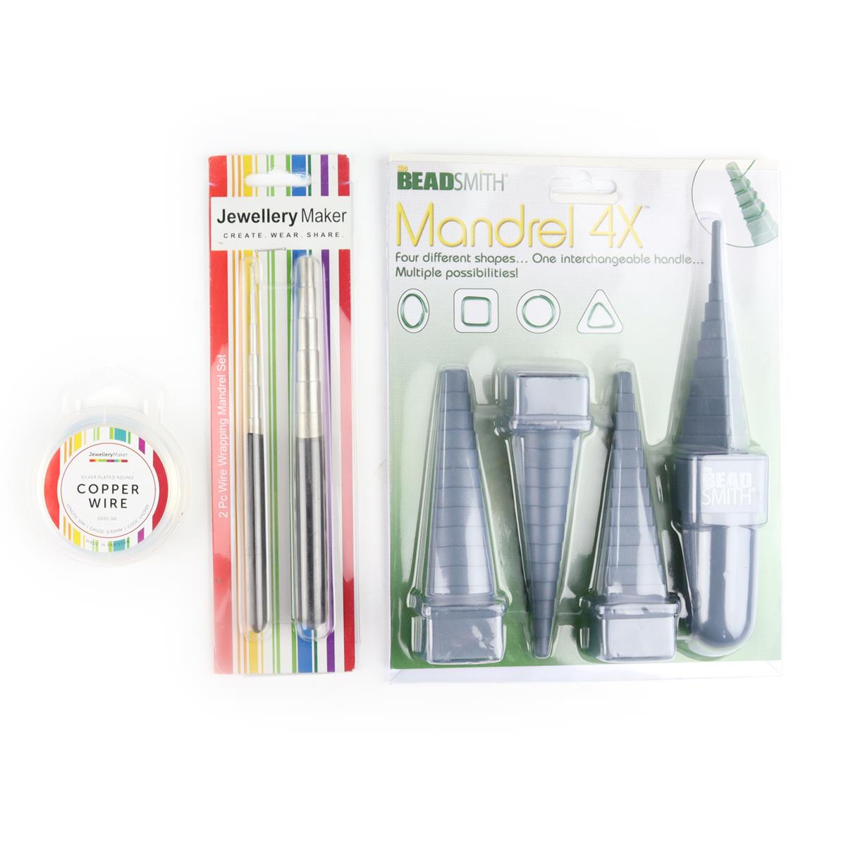 Mandrel Madness - Mandrel Set (2pcs), Multi Mandrel set 4 Shapes, 0.8 ...