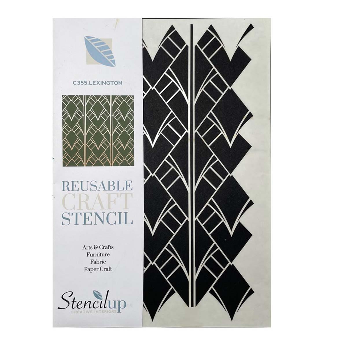 Stencil Up Lexington Art Deco repeating adhesive-backed stencil | HobbyMaker