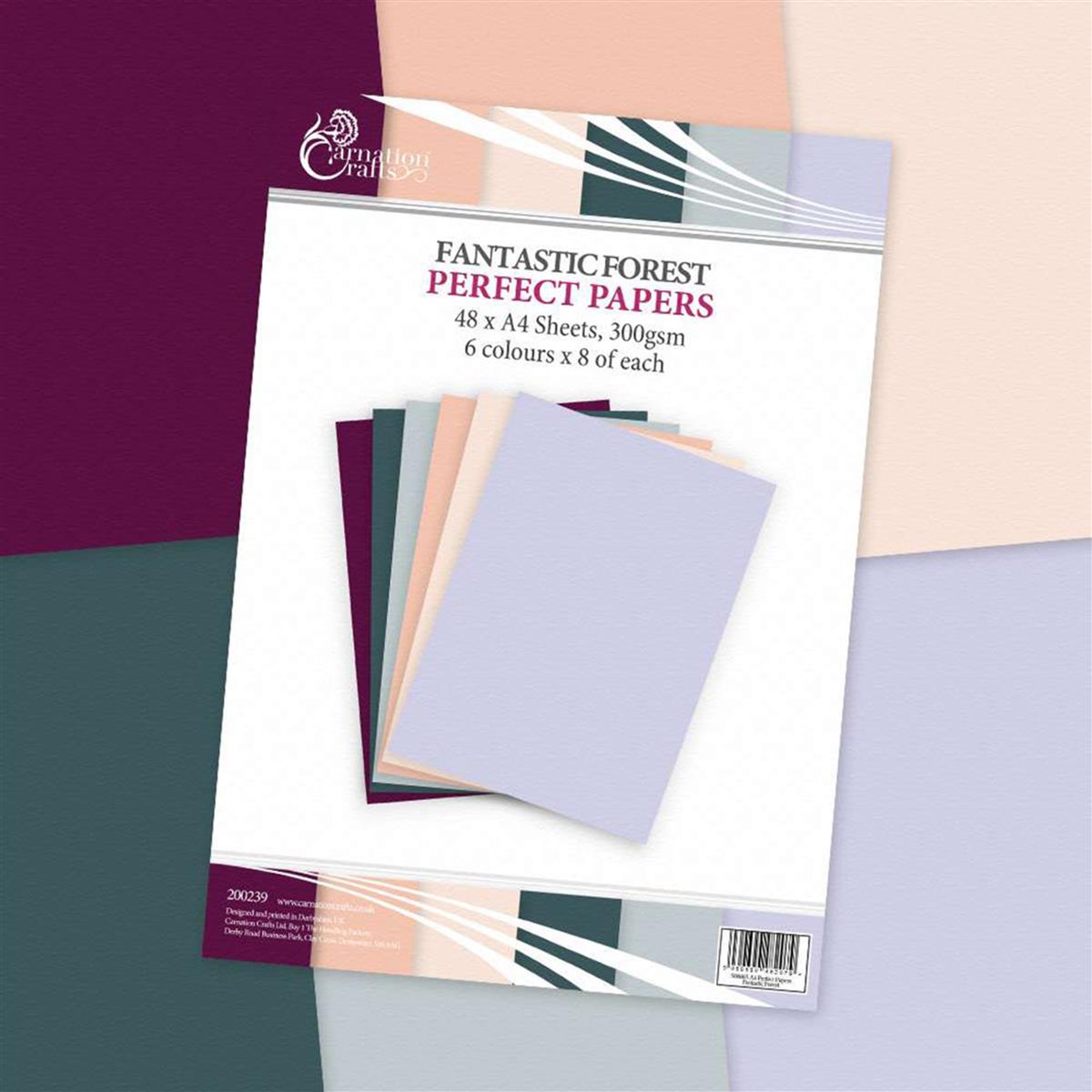 Carnation Crafts Fantastic Forest A4 Perfect Papers 300gsm 48 sheets ...